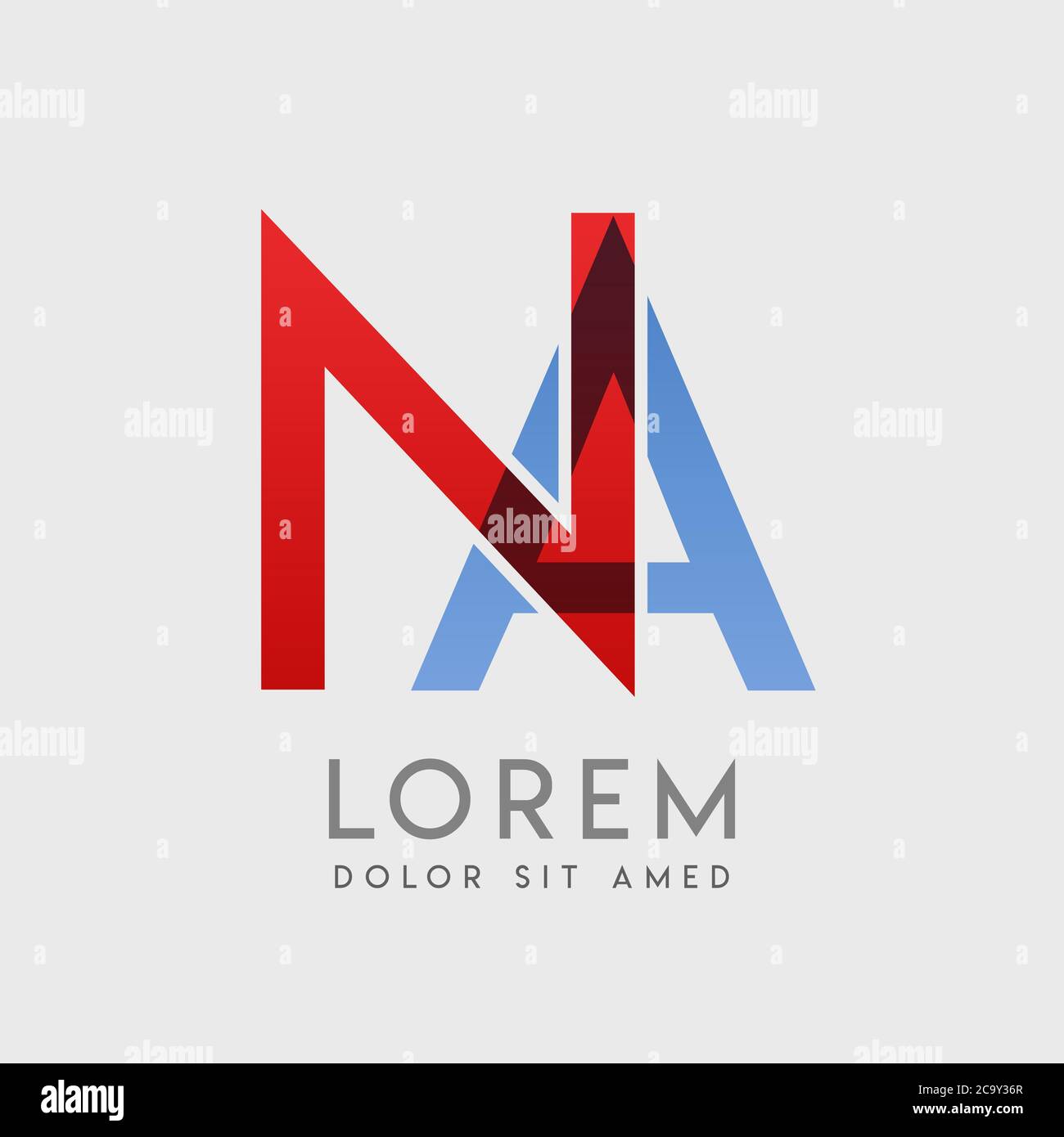 NA logo letters with blue and red gradation Stock Vector Image & Art ...
