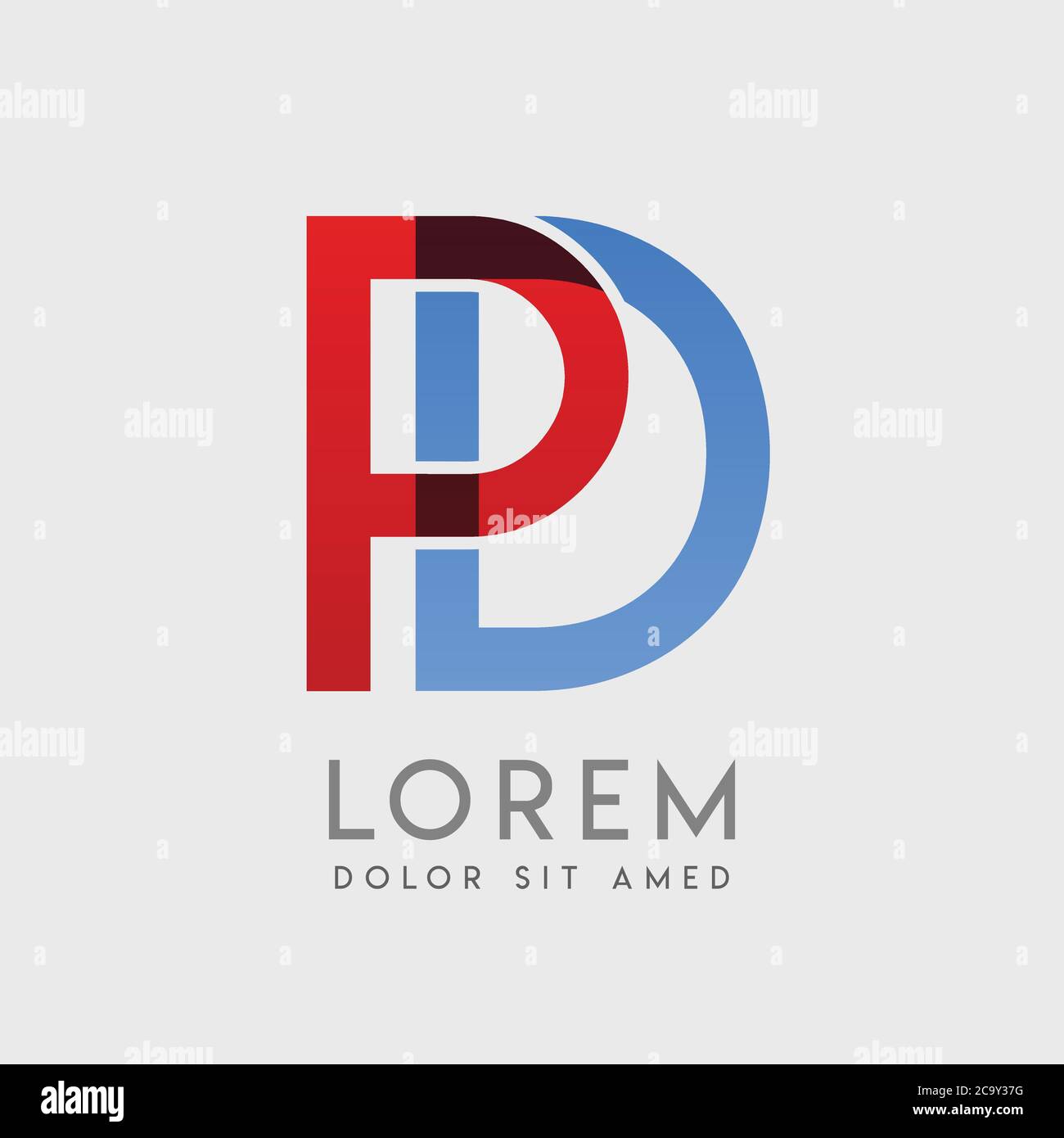 PD logo letters with blue and red gradation Stock Vector Image & Art ...