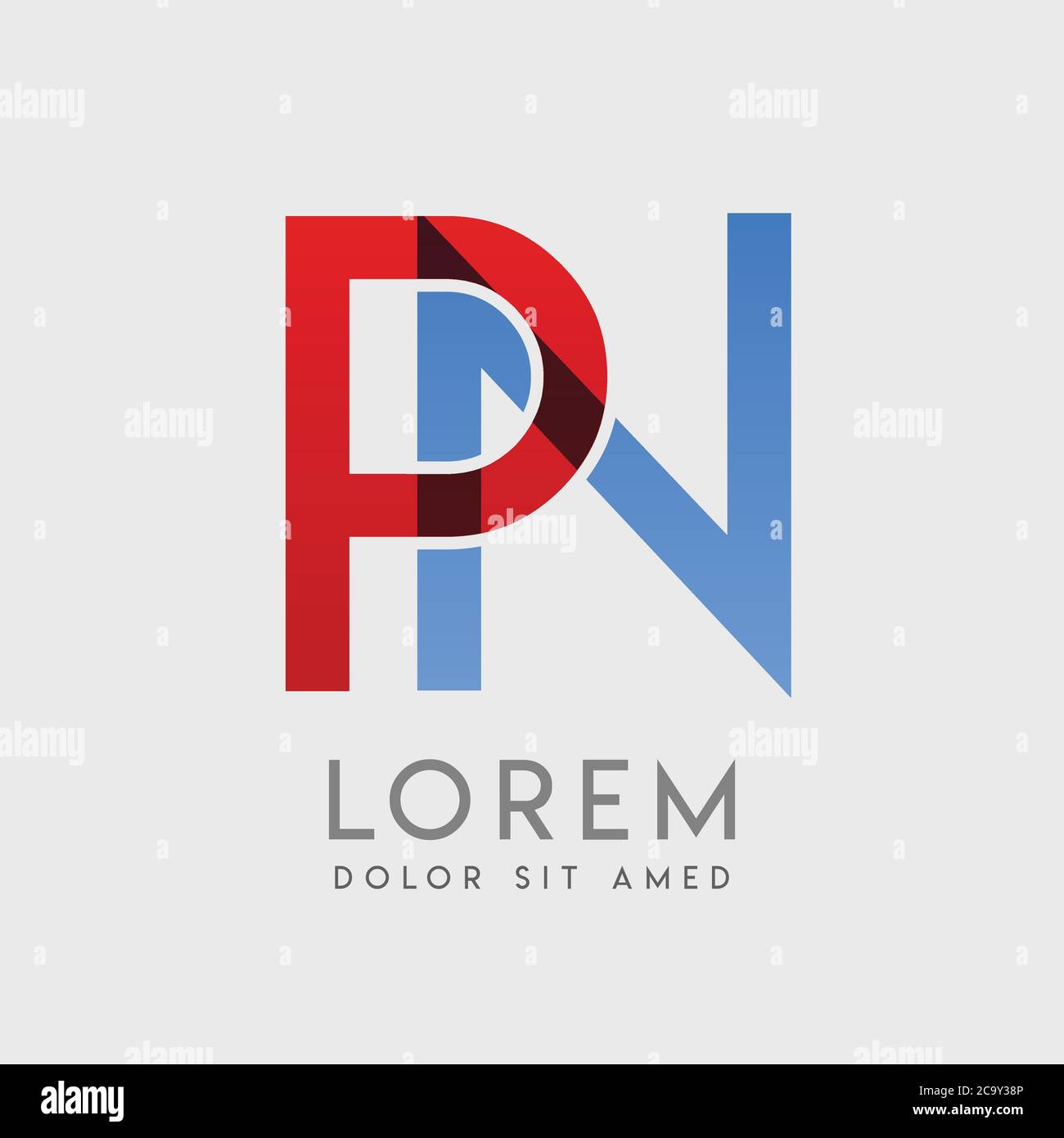 PN logo letters with blue and red gradation Stock Vector Image & Art ...
