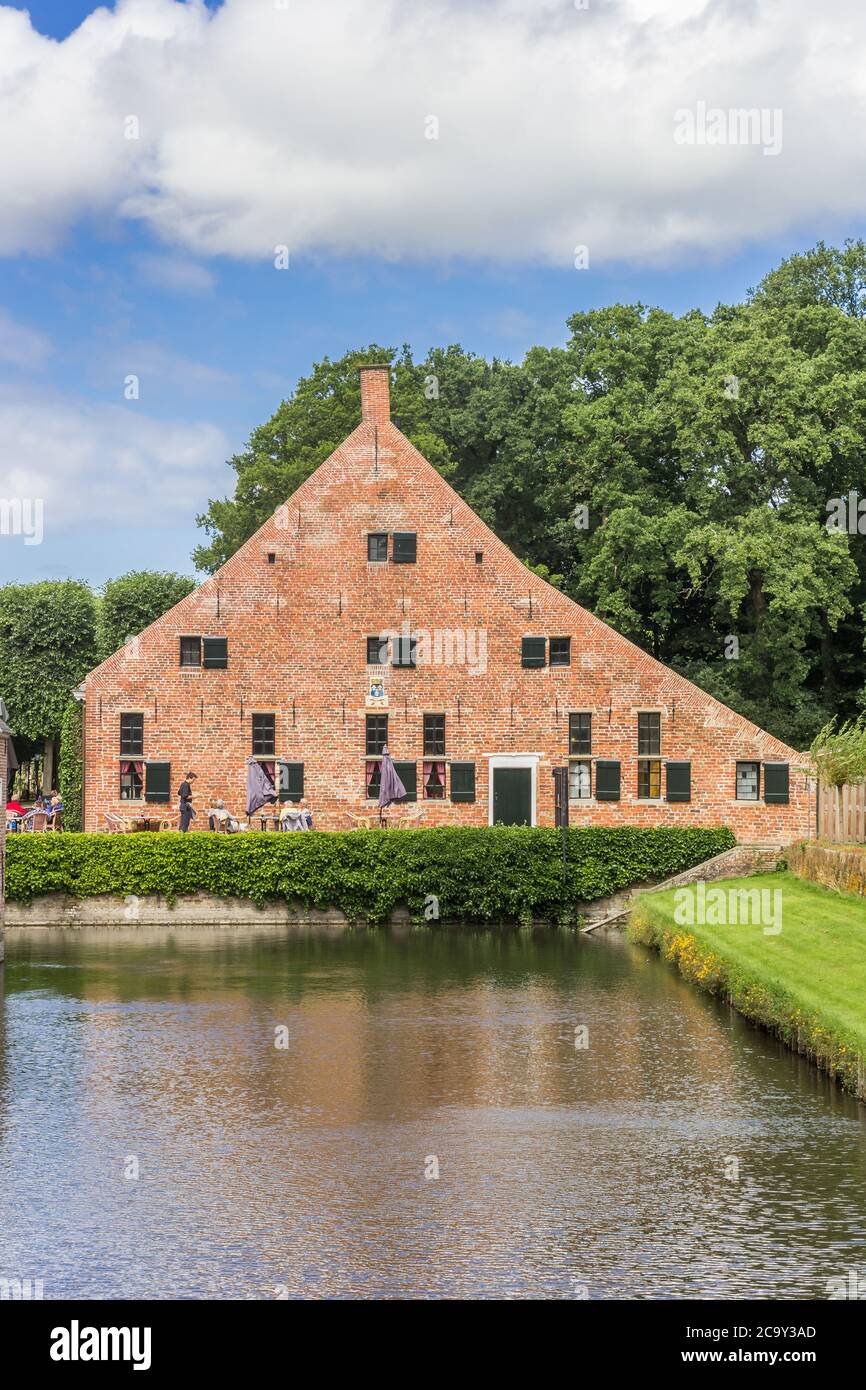 Restaurant at the castle moat in Uithuizen, Netherlands Stock Photo - Alamy