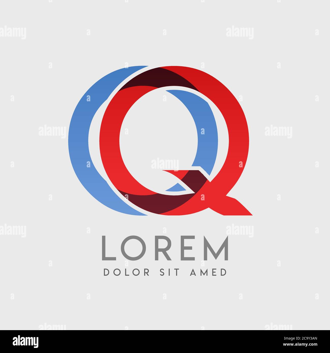 QO logo letters with blue and red gradation Stock Vector Image & Art ...