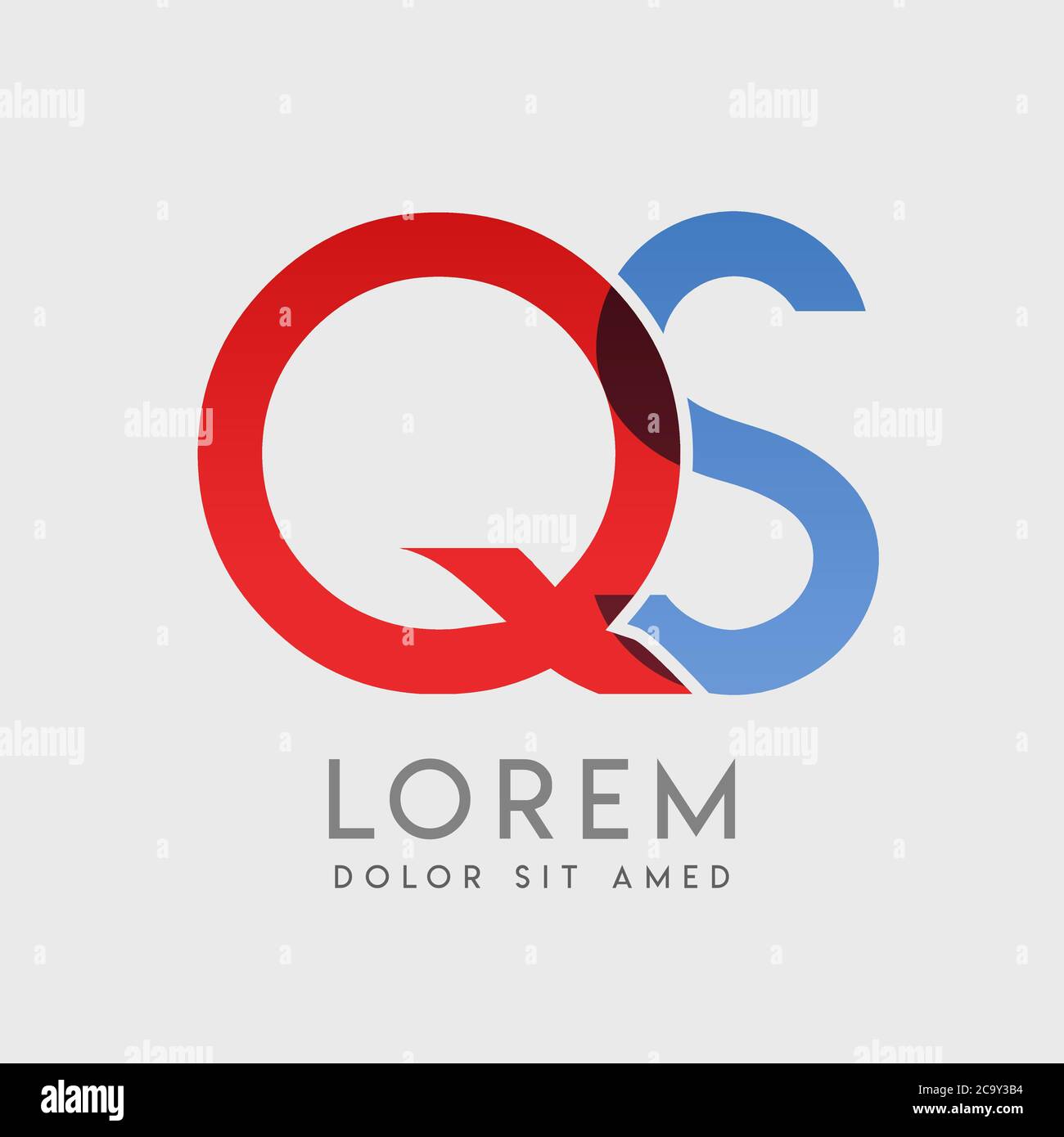 QS logo letters with blue and red gradation Stock Vector Image & Art ...