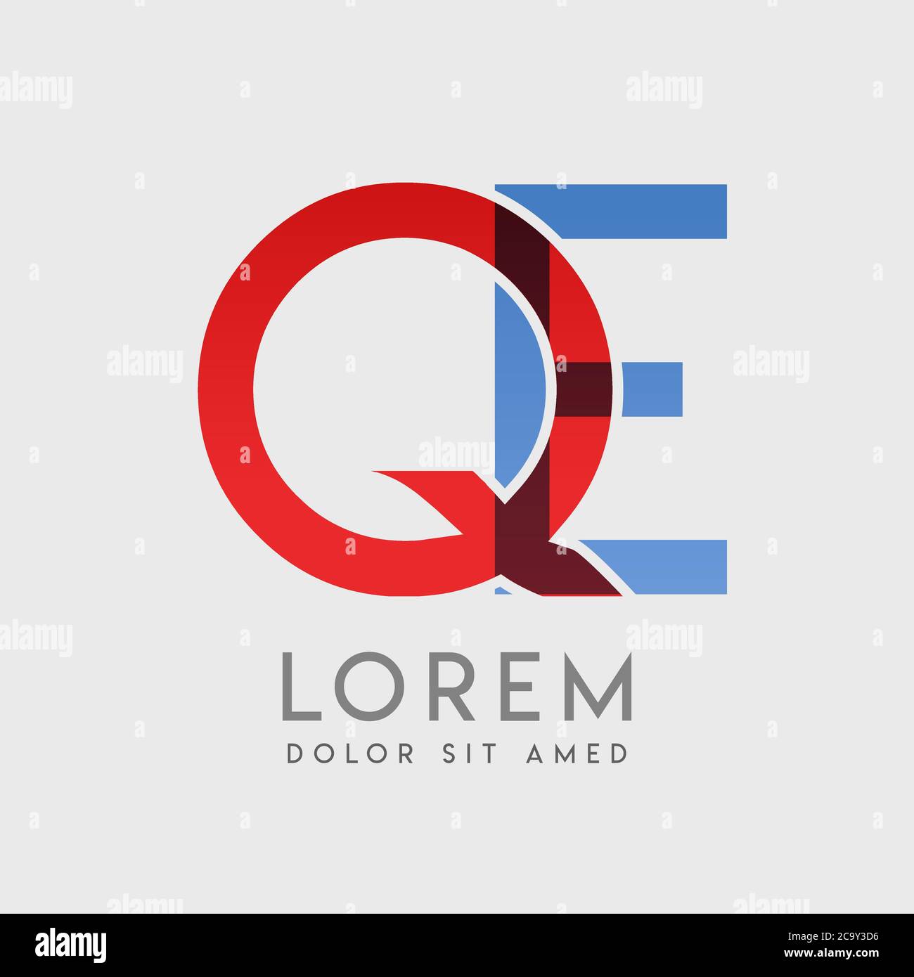 QE logo letters with blue and red gradation Stock Vector Image & Art ...