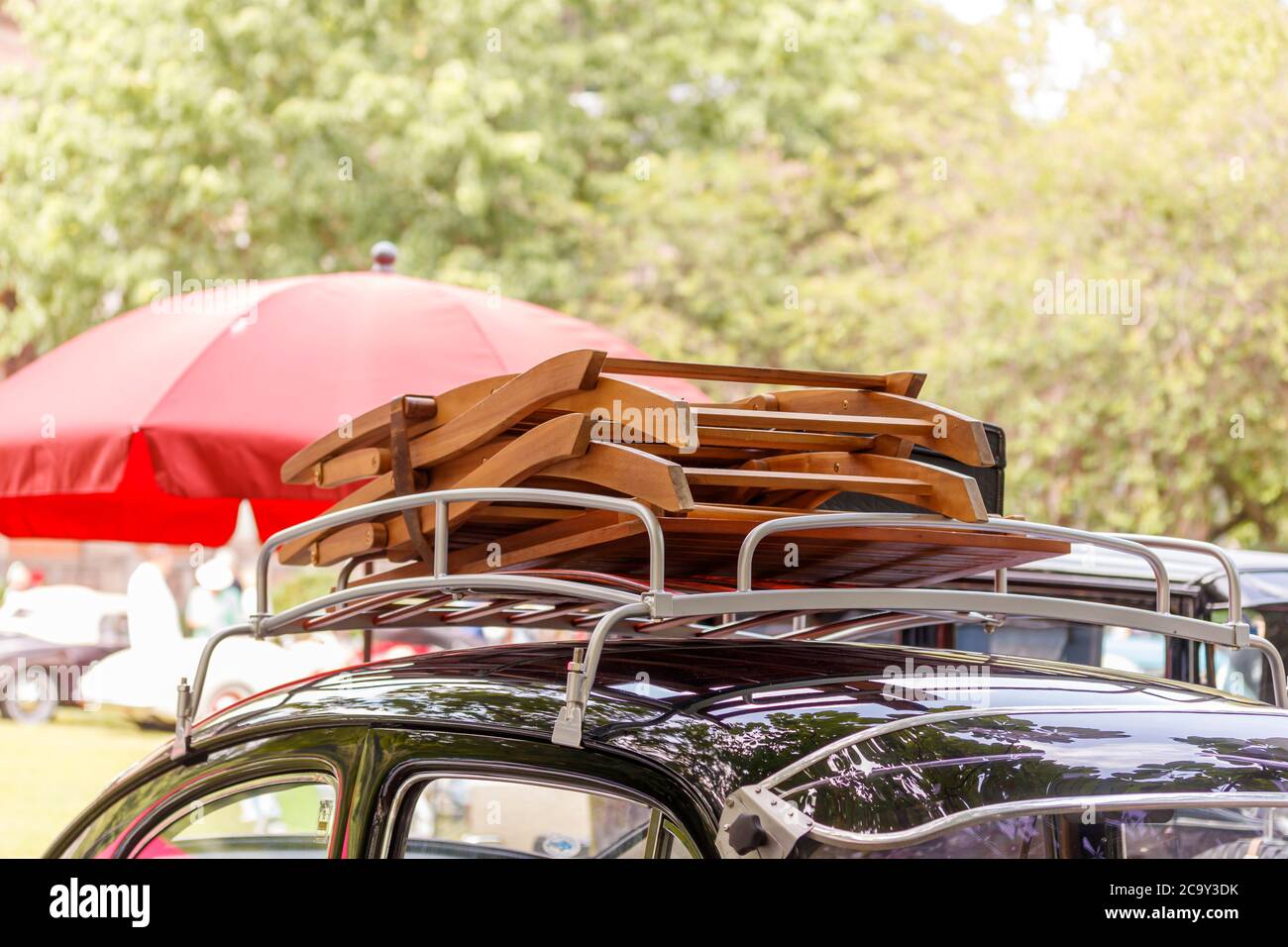 Camping chairs rear view hi-res stock photography and images - Alamy