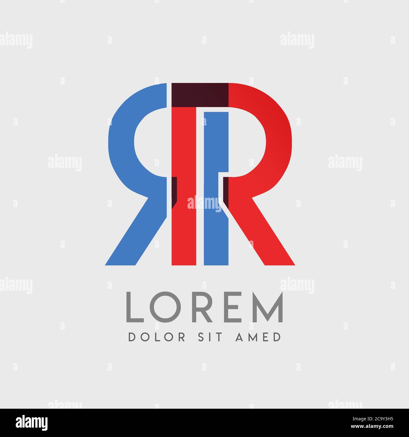 RR logo letters with blue and red gradation Stock Vector Image & Art ...