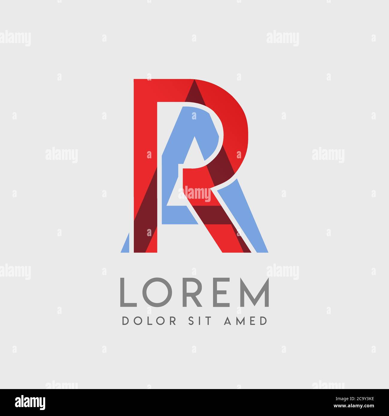 RA logo letters with blue and red gradation Stock Vector Image & Art ...