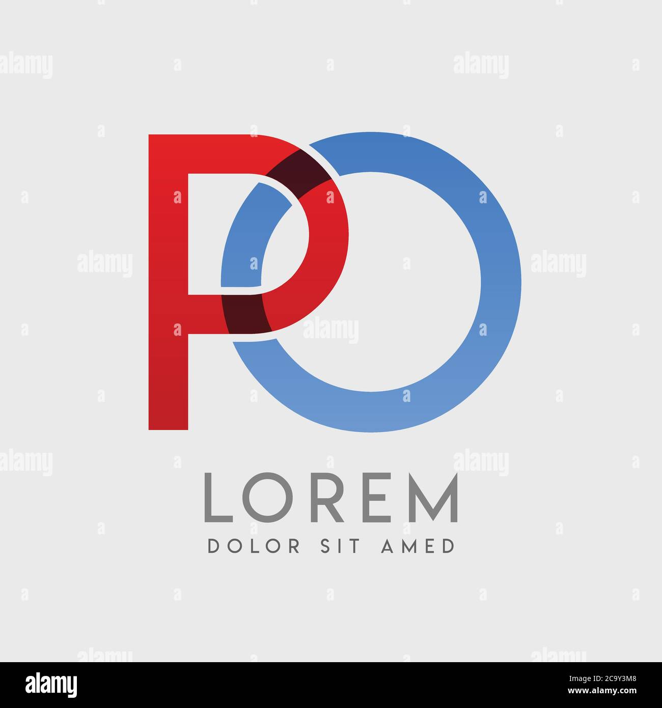 PO logo letters with blue and red gradation Stock Vector Image & Art ...