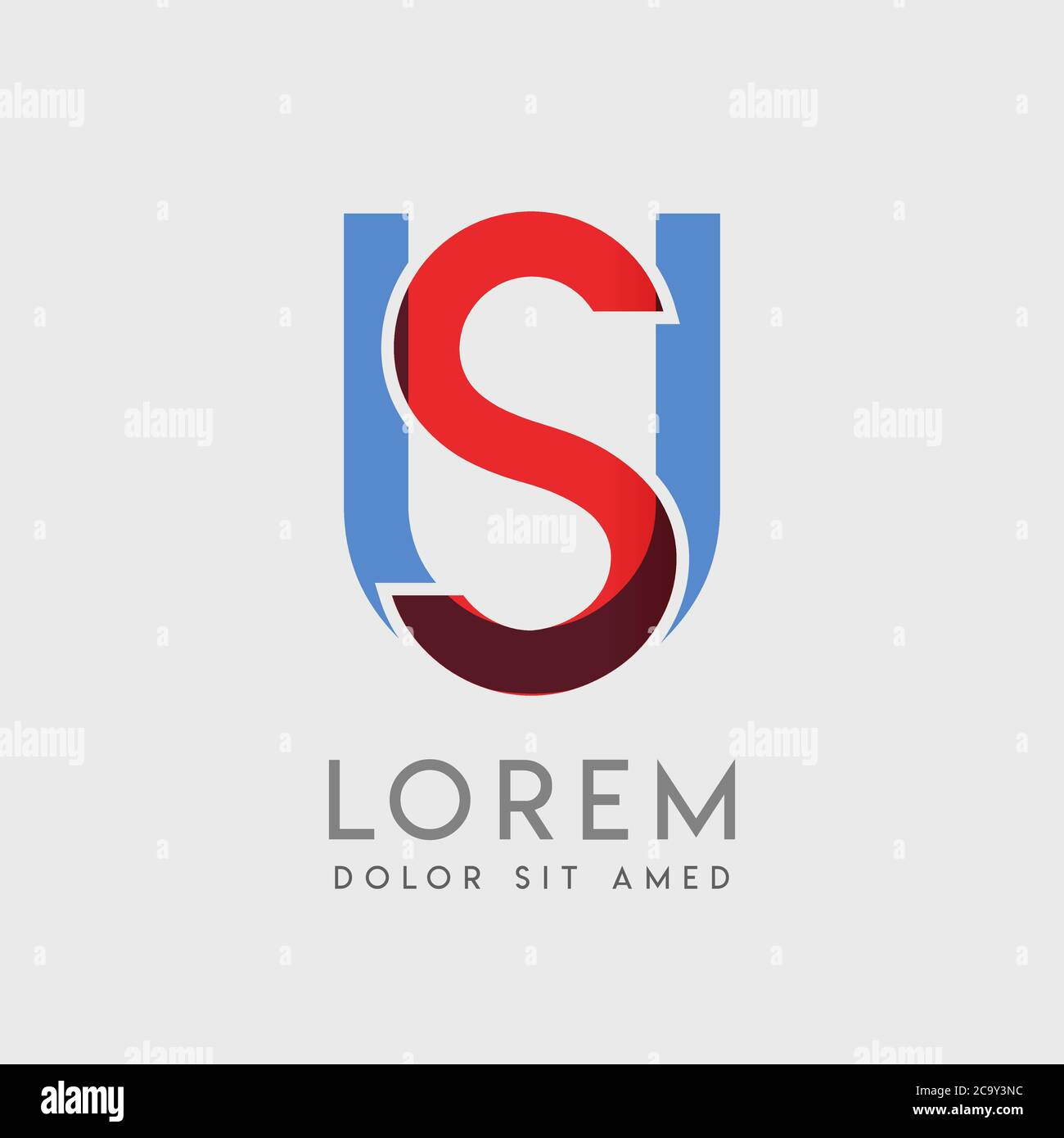 SU logo letters with blue and red gradation Stock Vector Image & Art ...