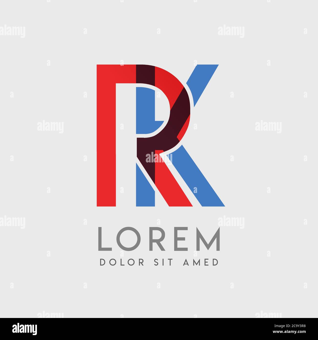 RK logo letters with blue and red gradation Stock Vector Image & Art ...