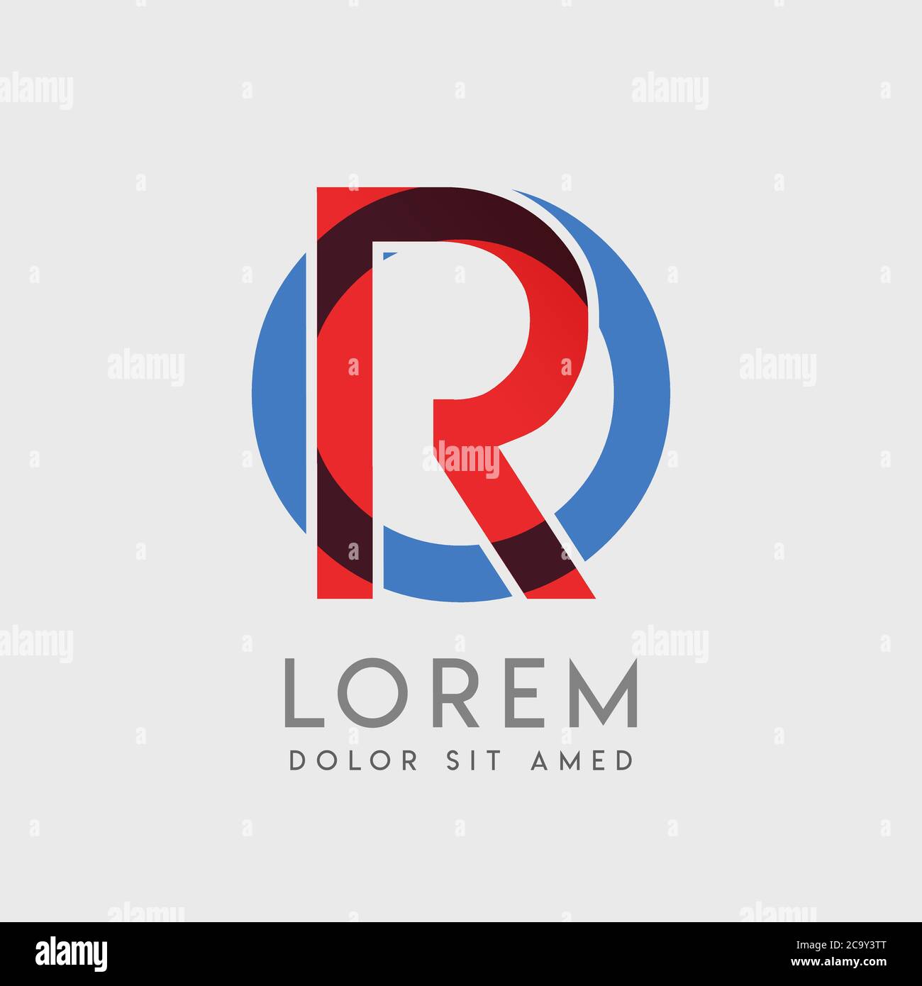 RO logo letters with blue and red gradation Stock Vector Image & Art ...