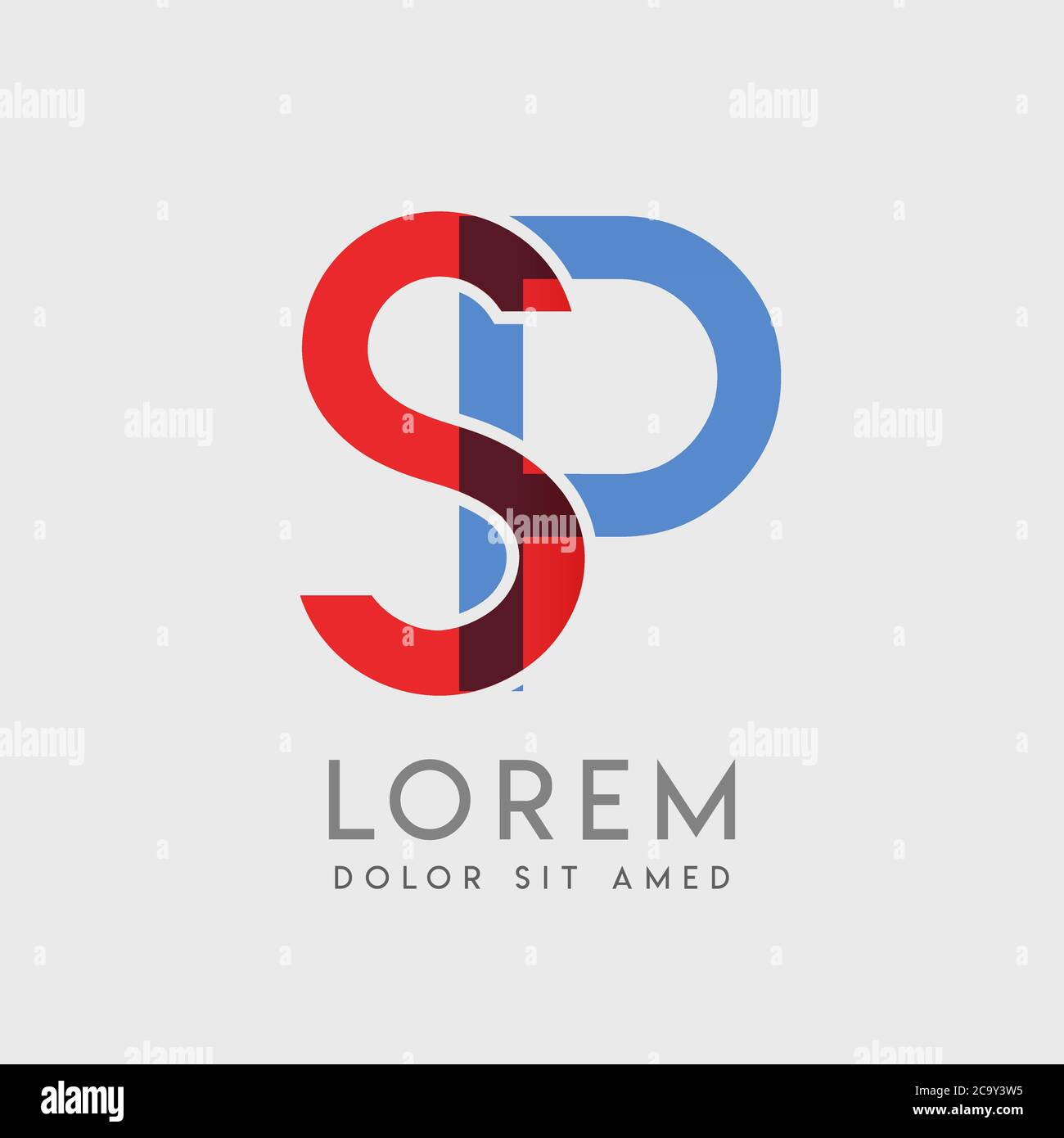 SP logo letters with blue and red gradation Stock Vector Image & Art ...
