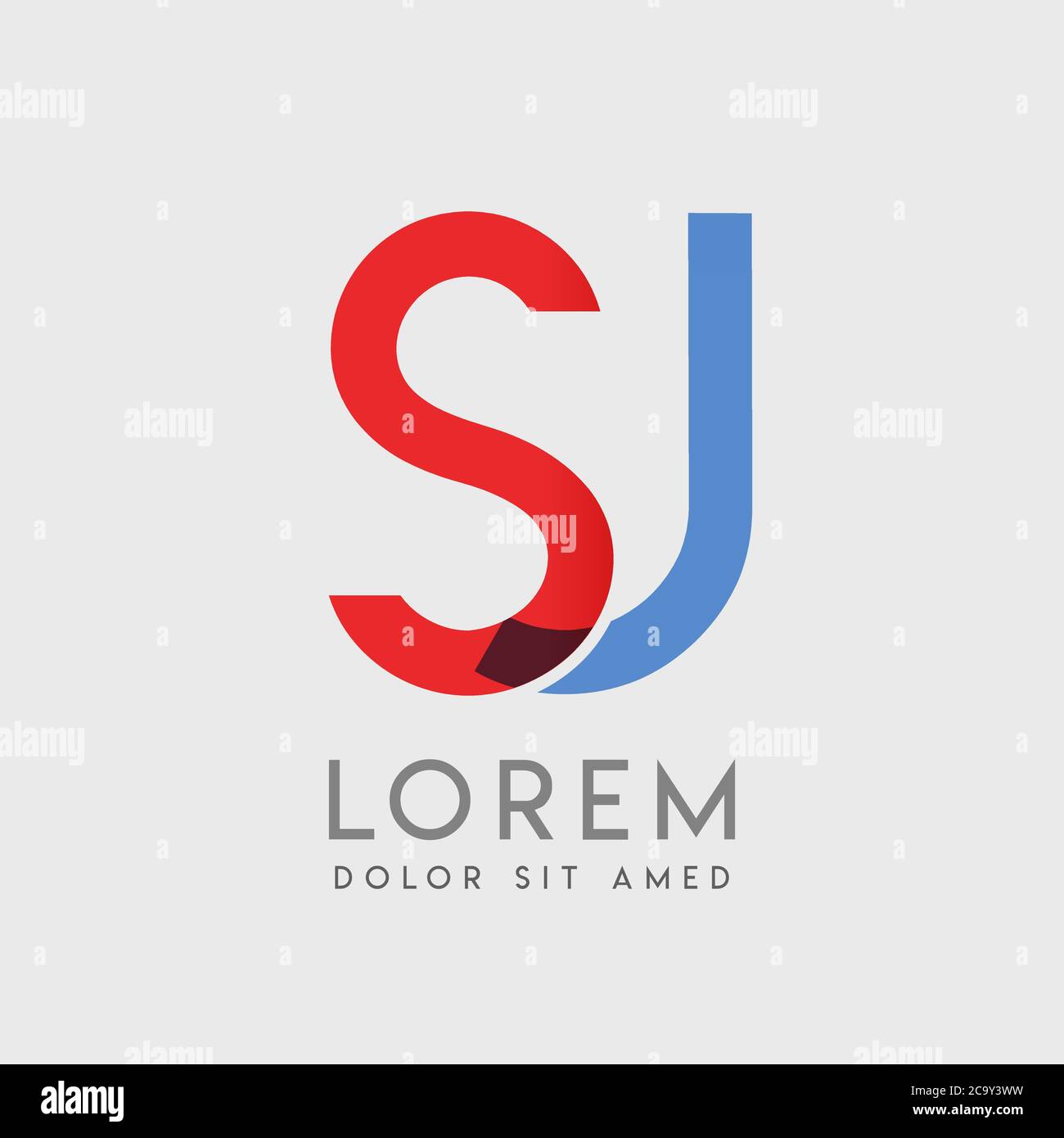 SJ logo letters with blue and red gradation Stock Vector Image & Art ...