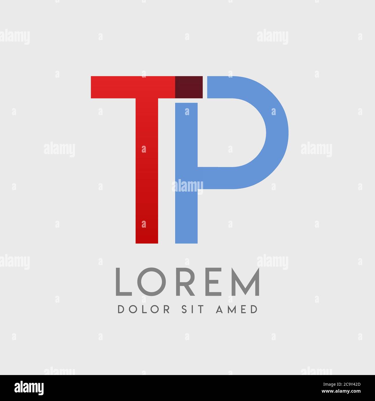 TP logo letters with blue and red gradation Stock Vector Image & Art ...