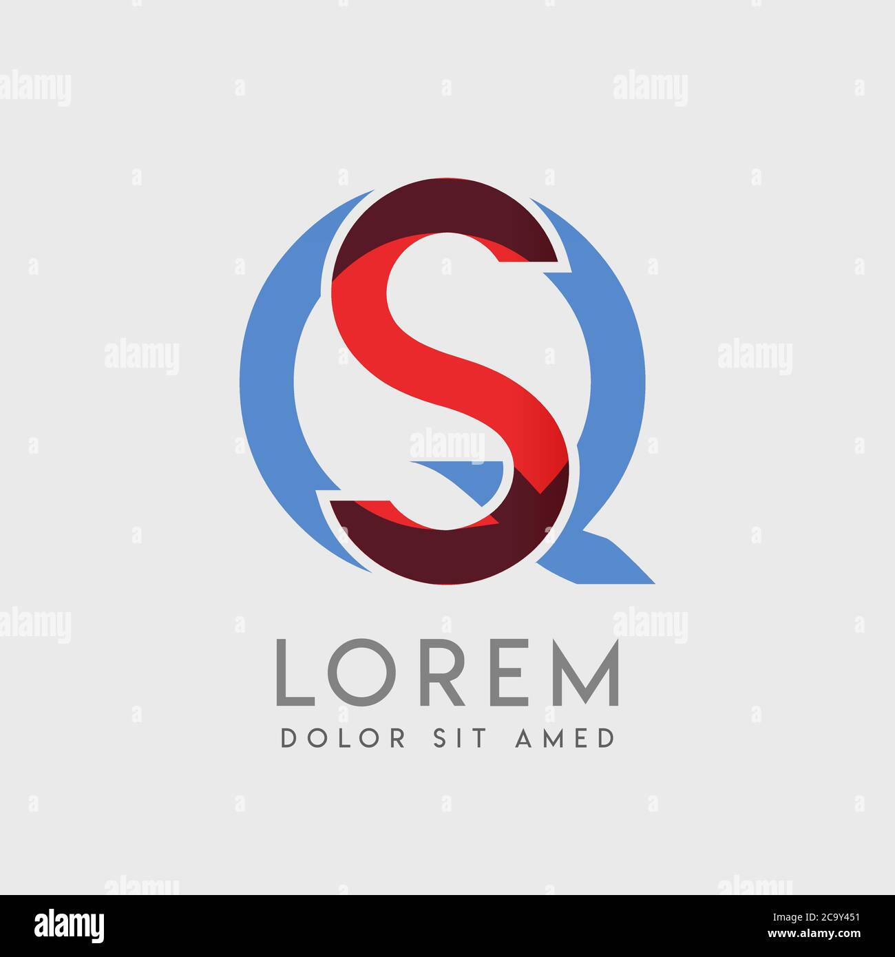 SQ logo letters with blue and red gradation Stock Vector Image & Art ...