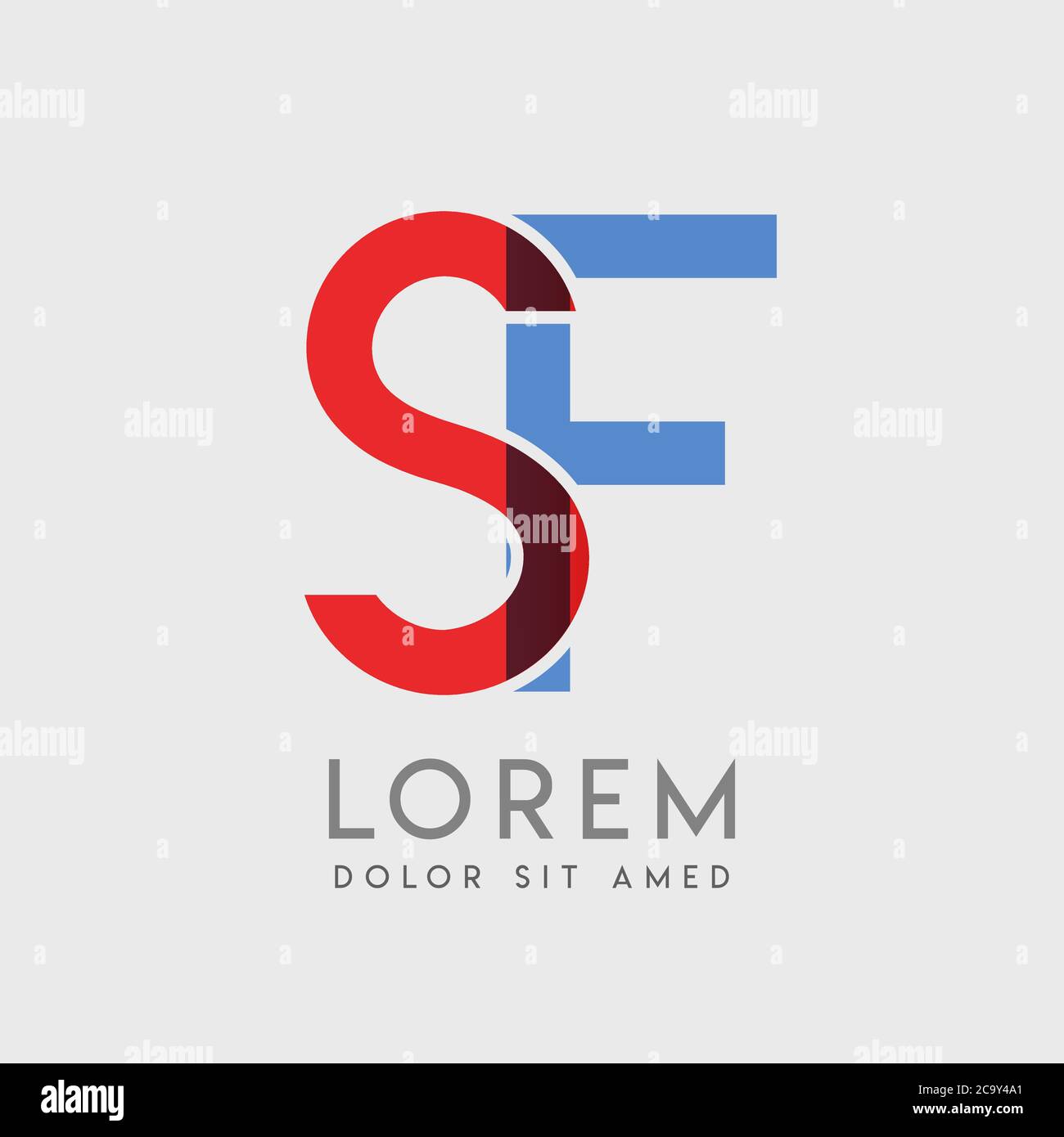 SF logo letters with blue and red gradation Stock Vector Image & Art ...