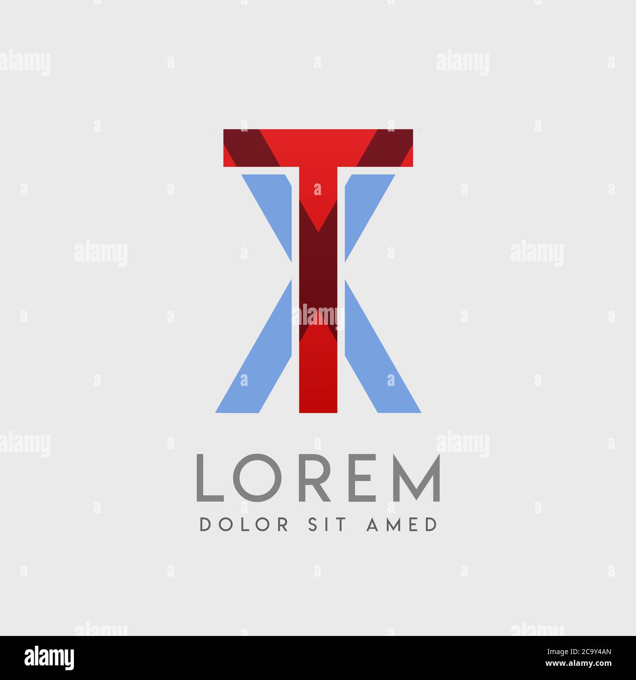 TX logo letters with blue and red gradation Stock Vector Image & Art ...