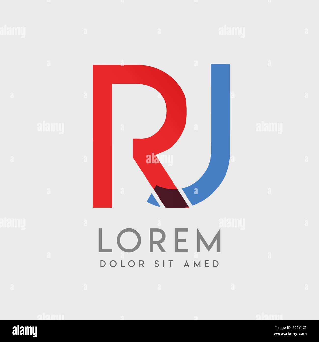 RJ logo letters with blue and red gradation Stock Vector Image & Art ...