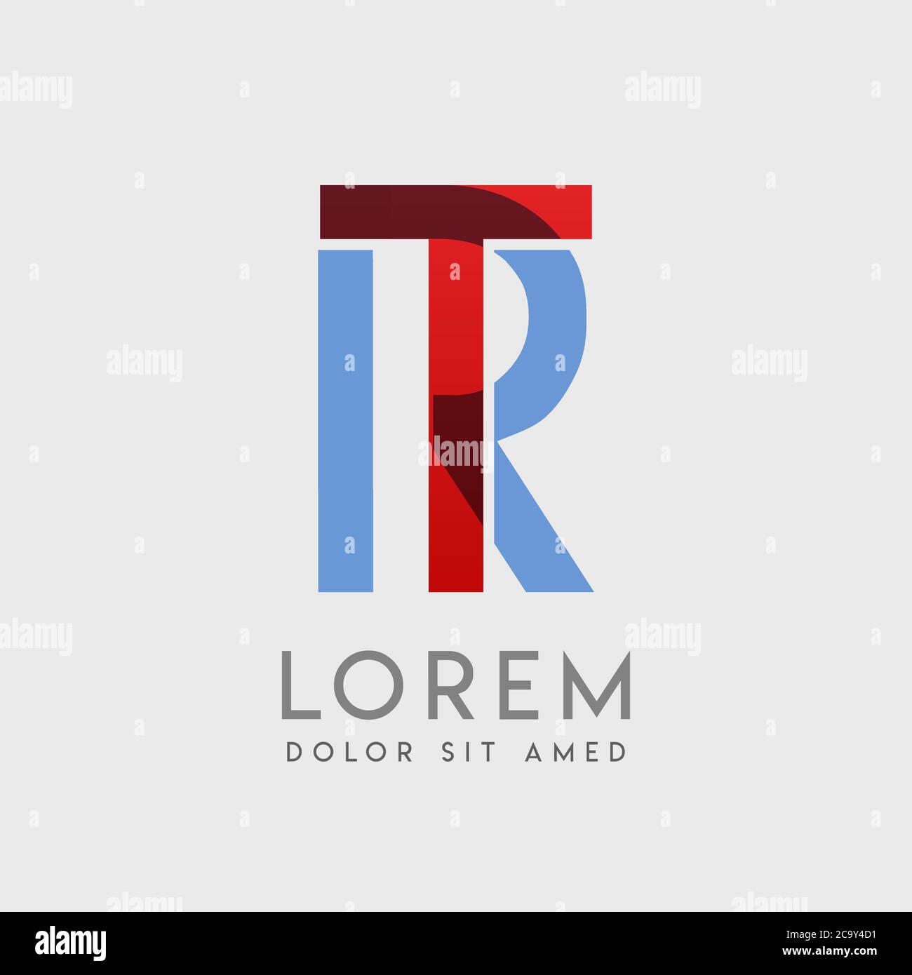 TR logo letters with blue and red gradation Stock Vector Image & Art ...