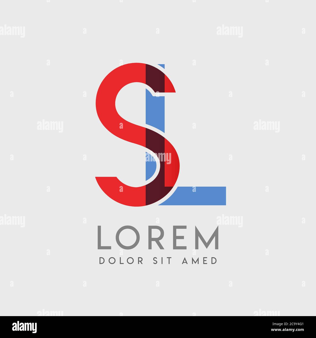 SL logo letters with blue and red gradation Stock Vector Image & Art ...