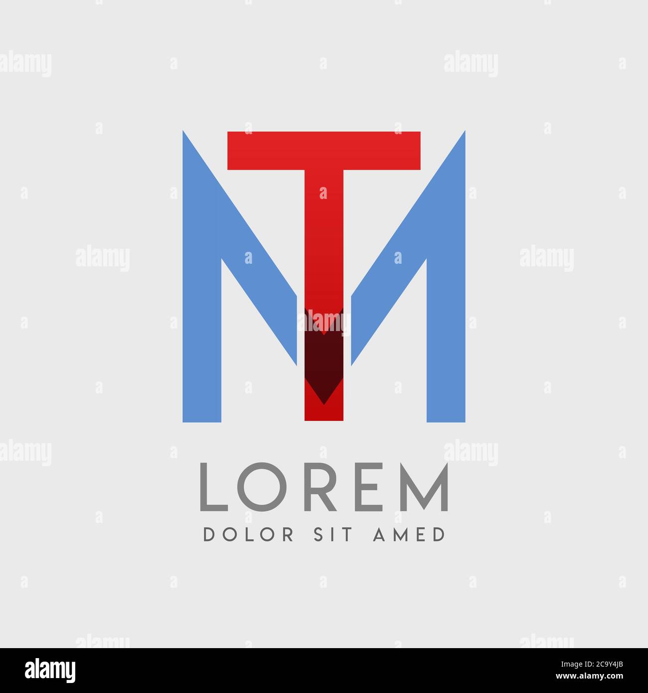 TM logo letters with blue and red gradation Stock Vector Image & Art ...