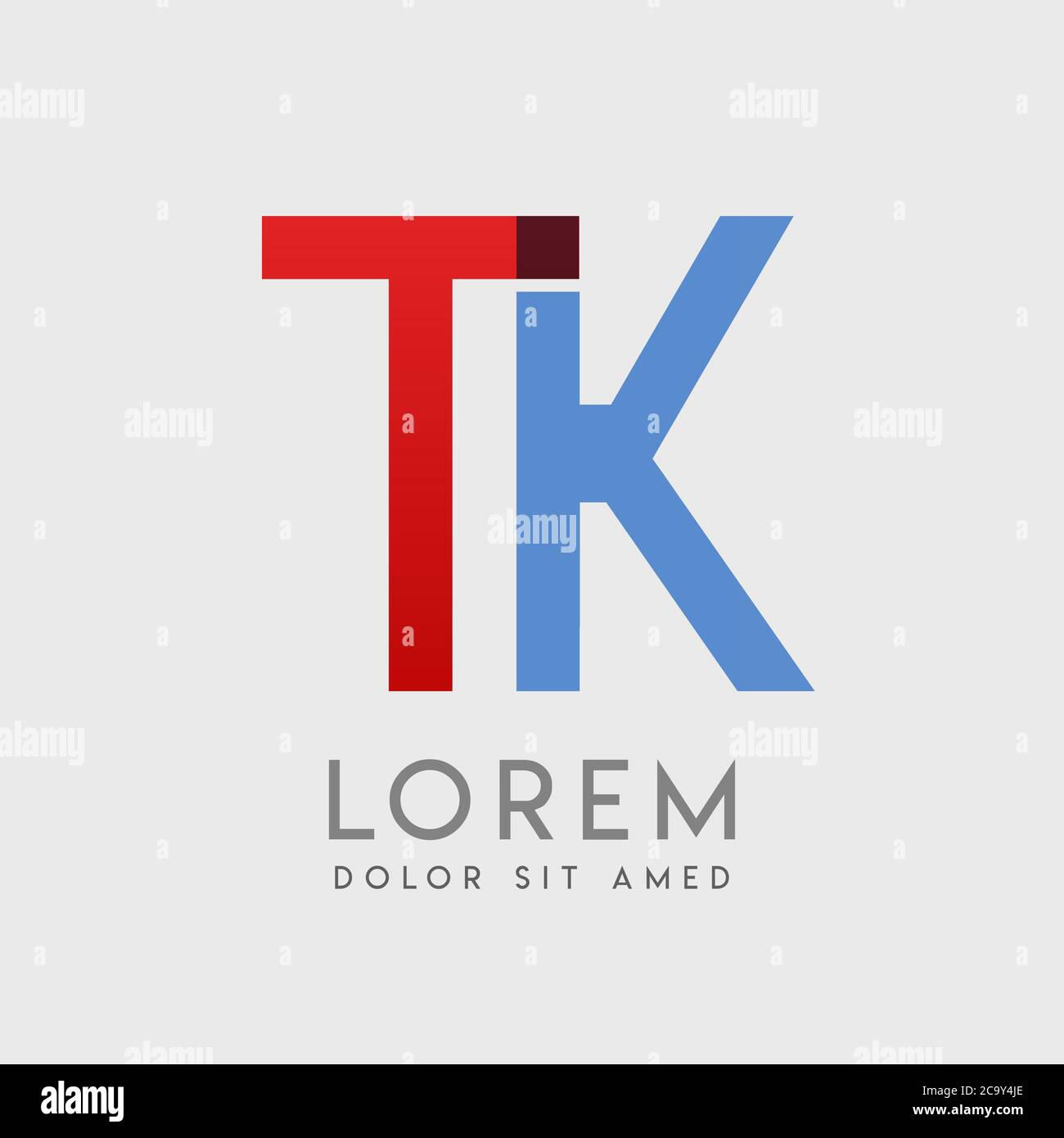 TK logo letters with blue and red gradation Stock Vector Image & Art ...