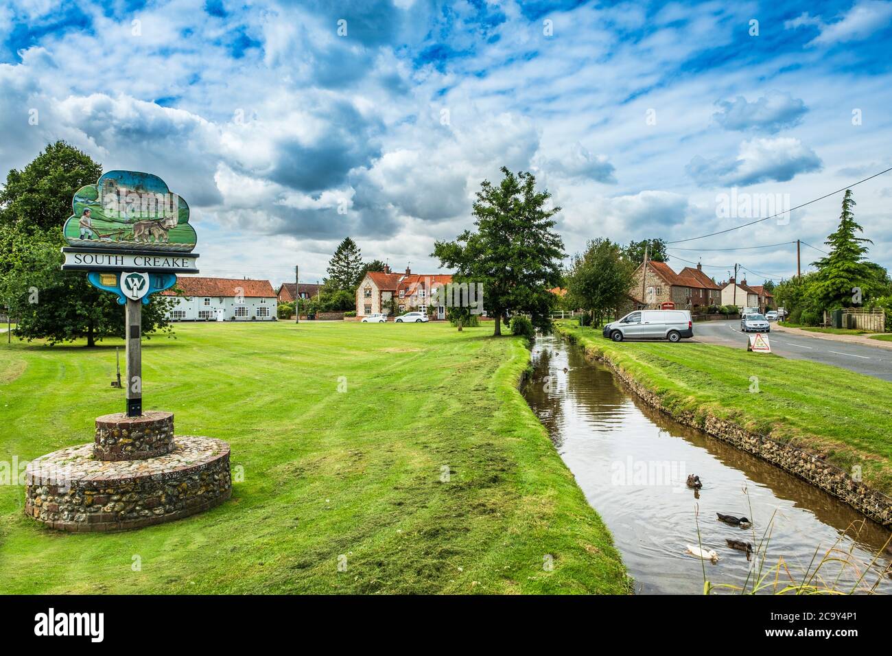 The pretty Norfolk village of South Creake Stock Photo - Alamy