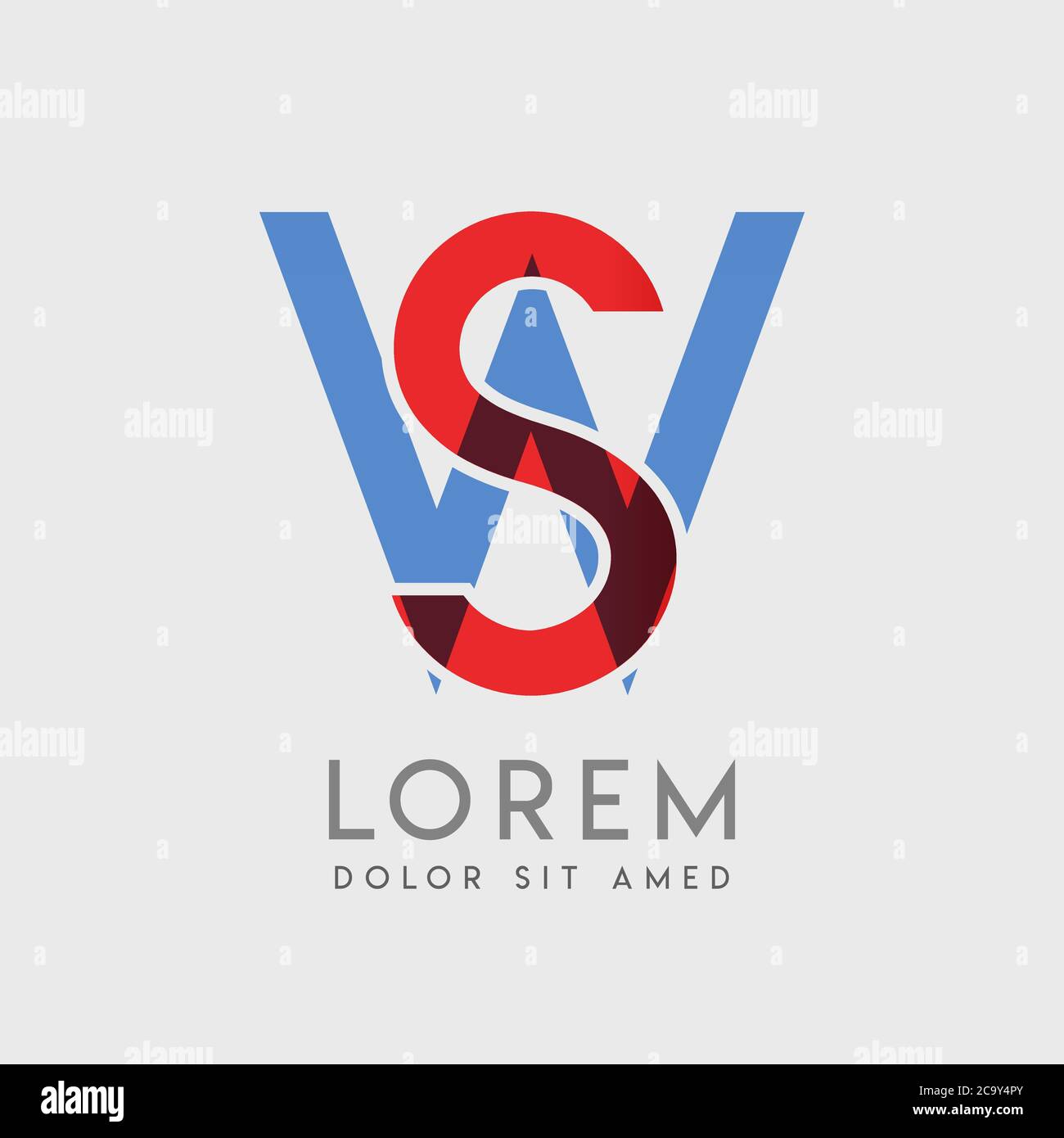 SW logo letters with blue and red gradation Stock Vector Image & Art ...