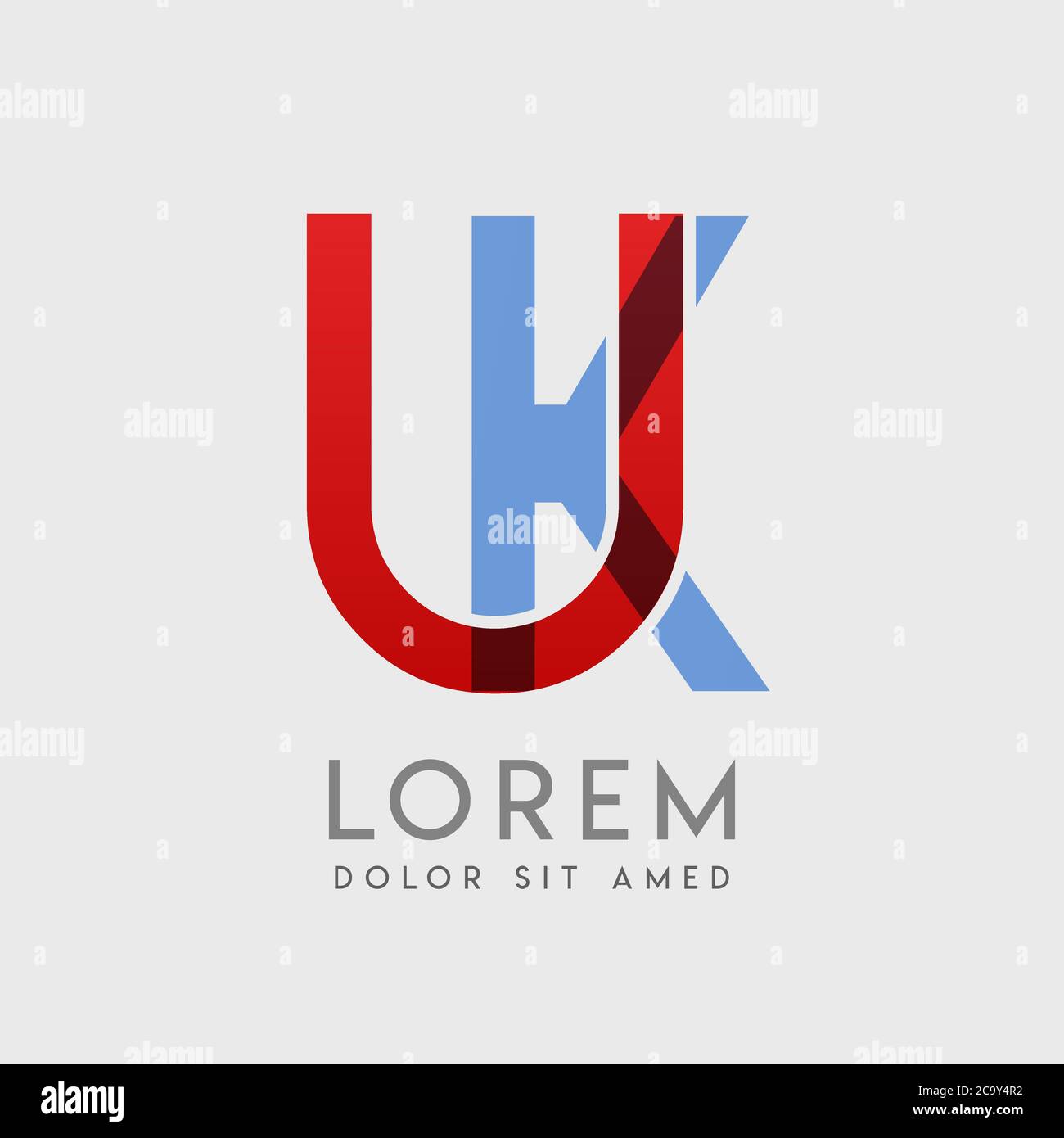 UK logo letters with blue and red gradation Stock Vector Image & Art ...