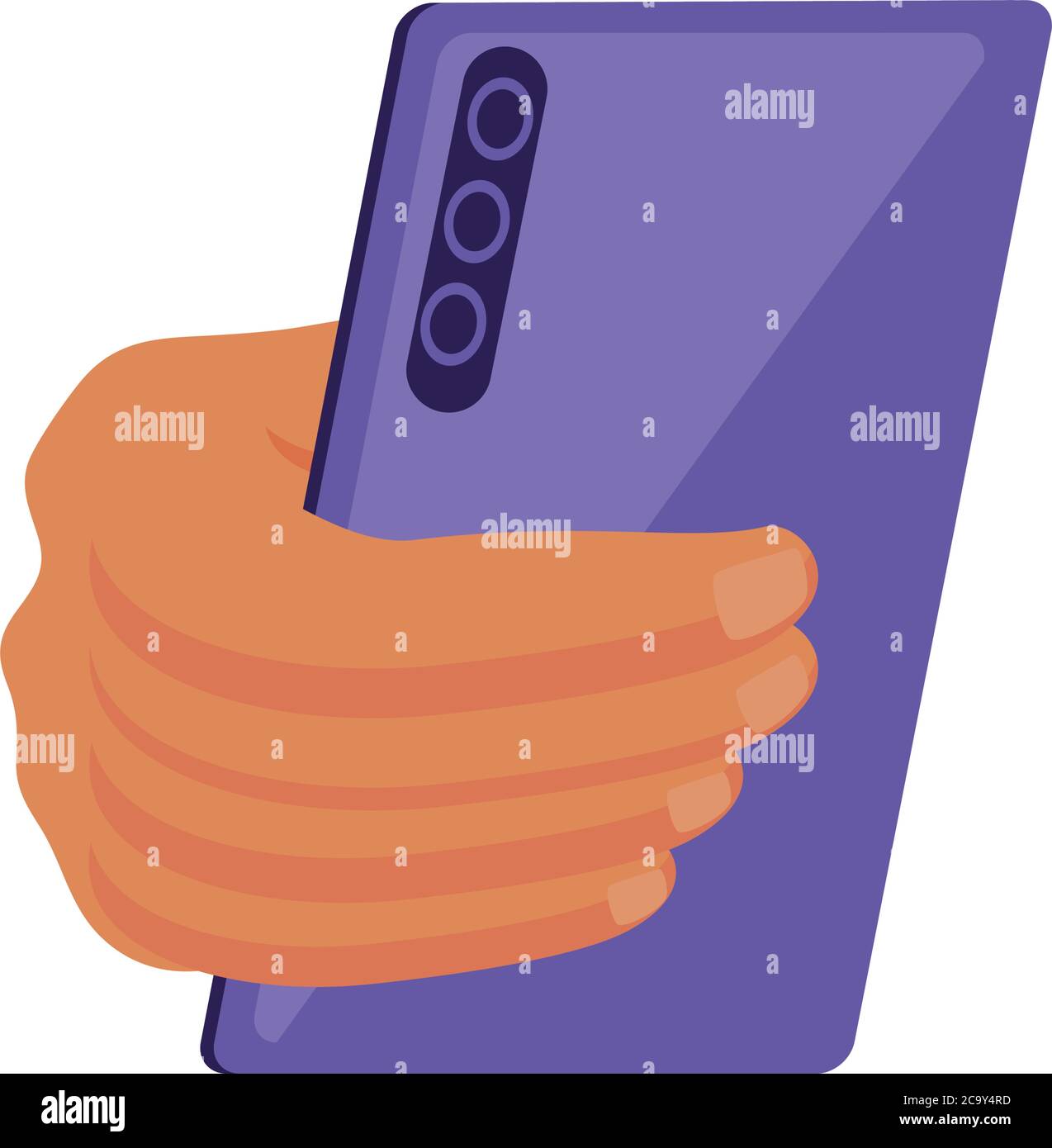 Hand holding smartphone over Stock Vector Images - Alamy