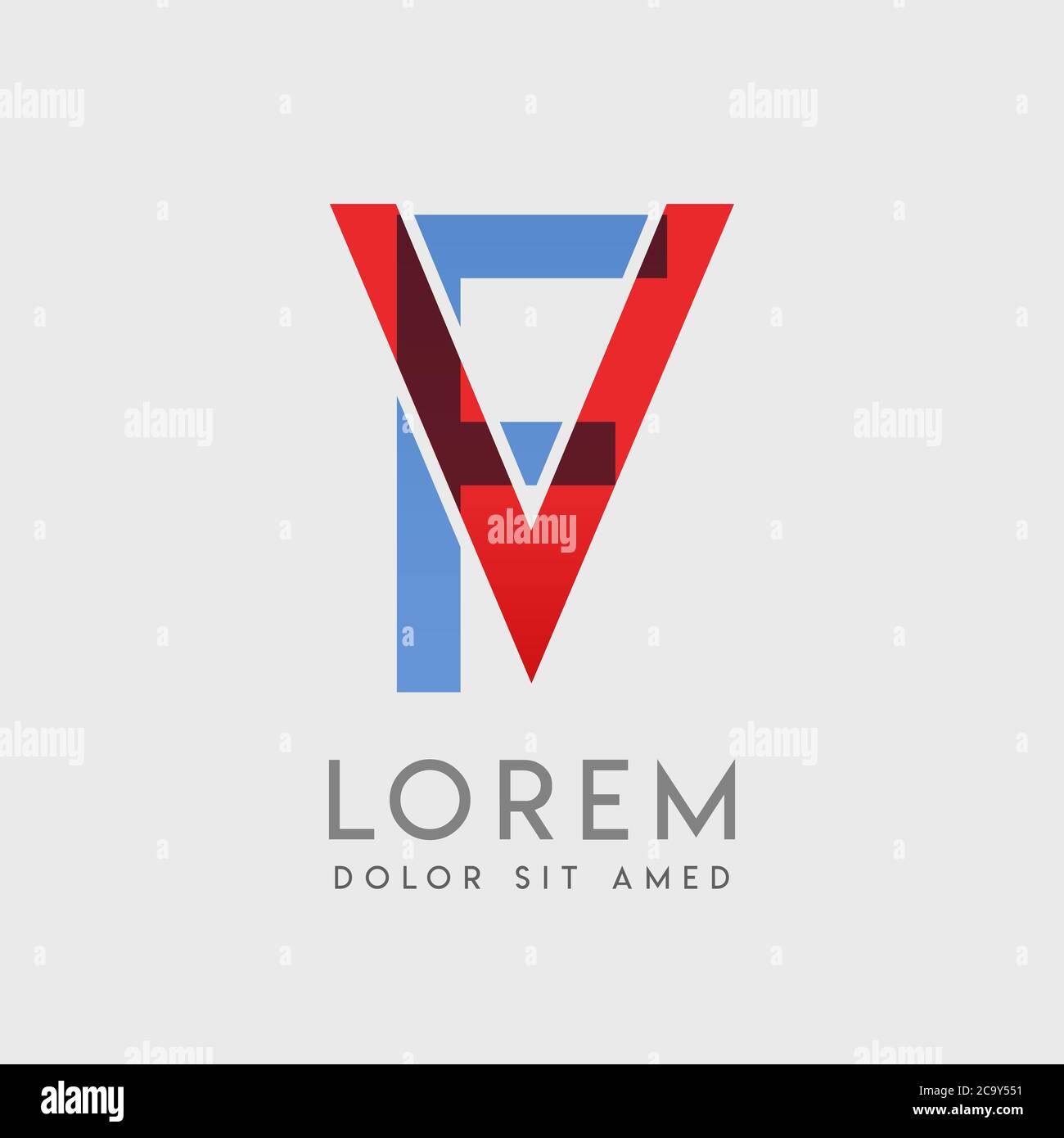 VF logo letters with blue and red gradation Stock Vector Image & Art ...