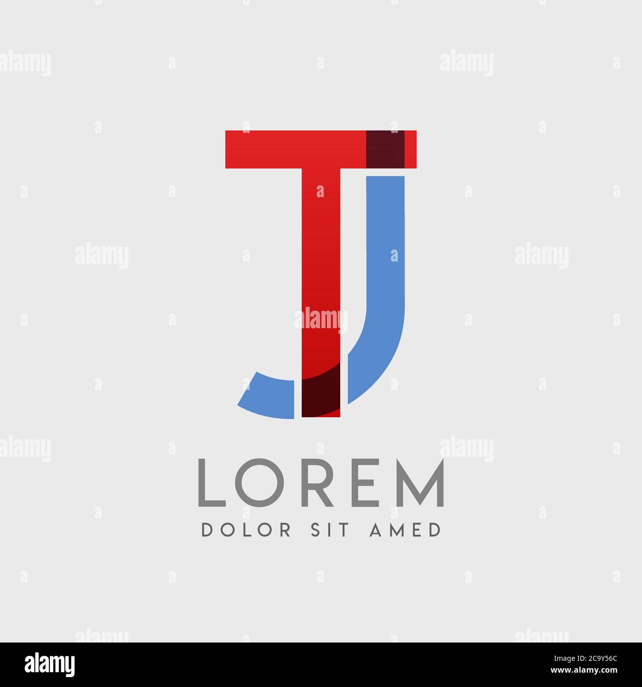 TJ logo letters with blue and red gradation Stock Vector Image & Art ...