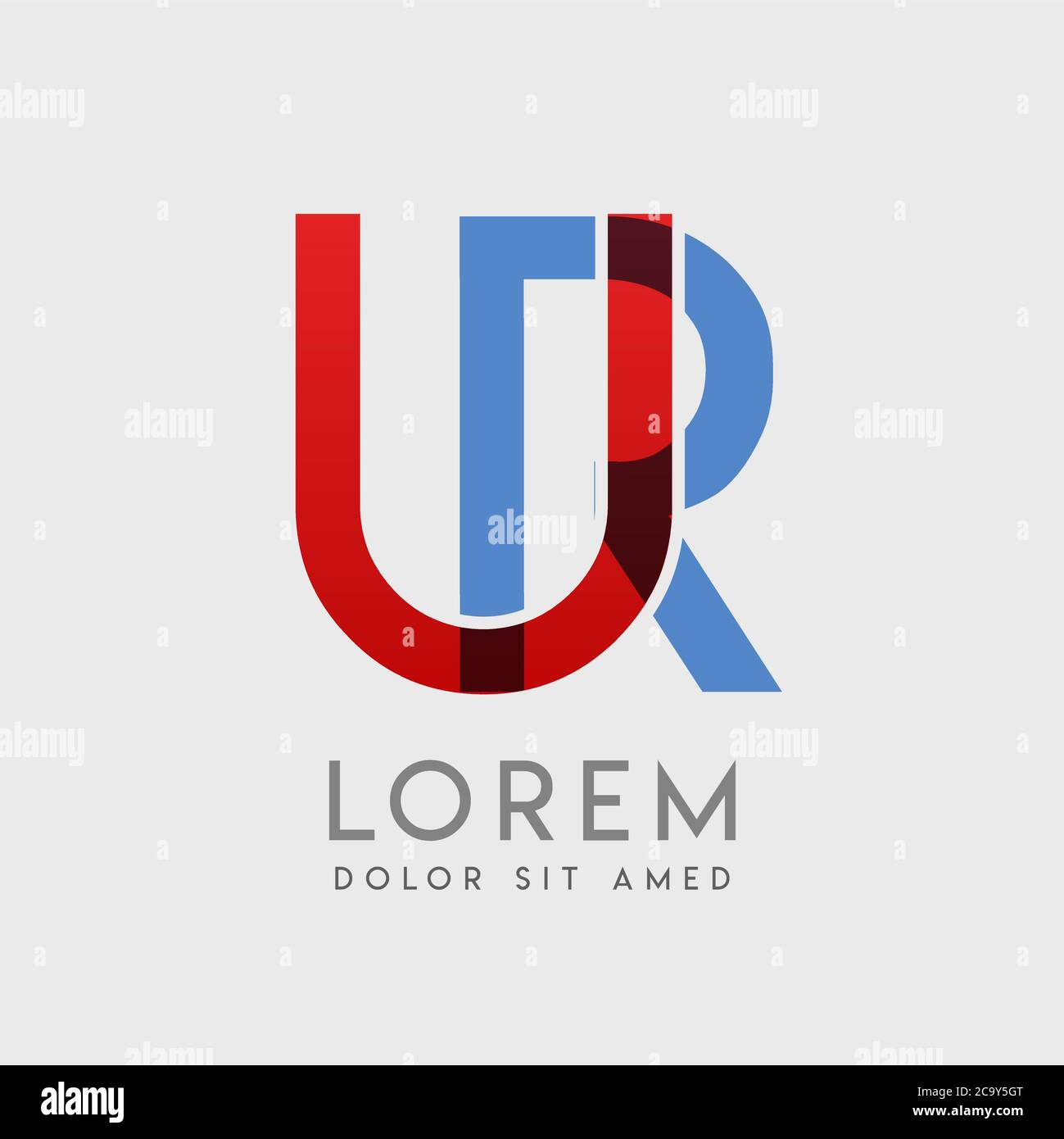 UR logo letters with blue and red gradation Stock Vector Image & Art ...