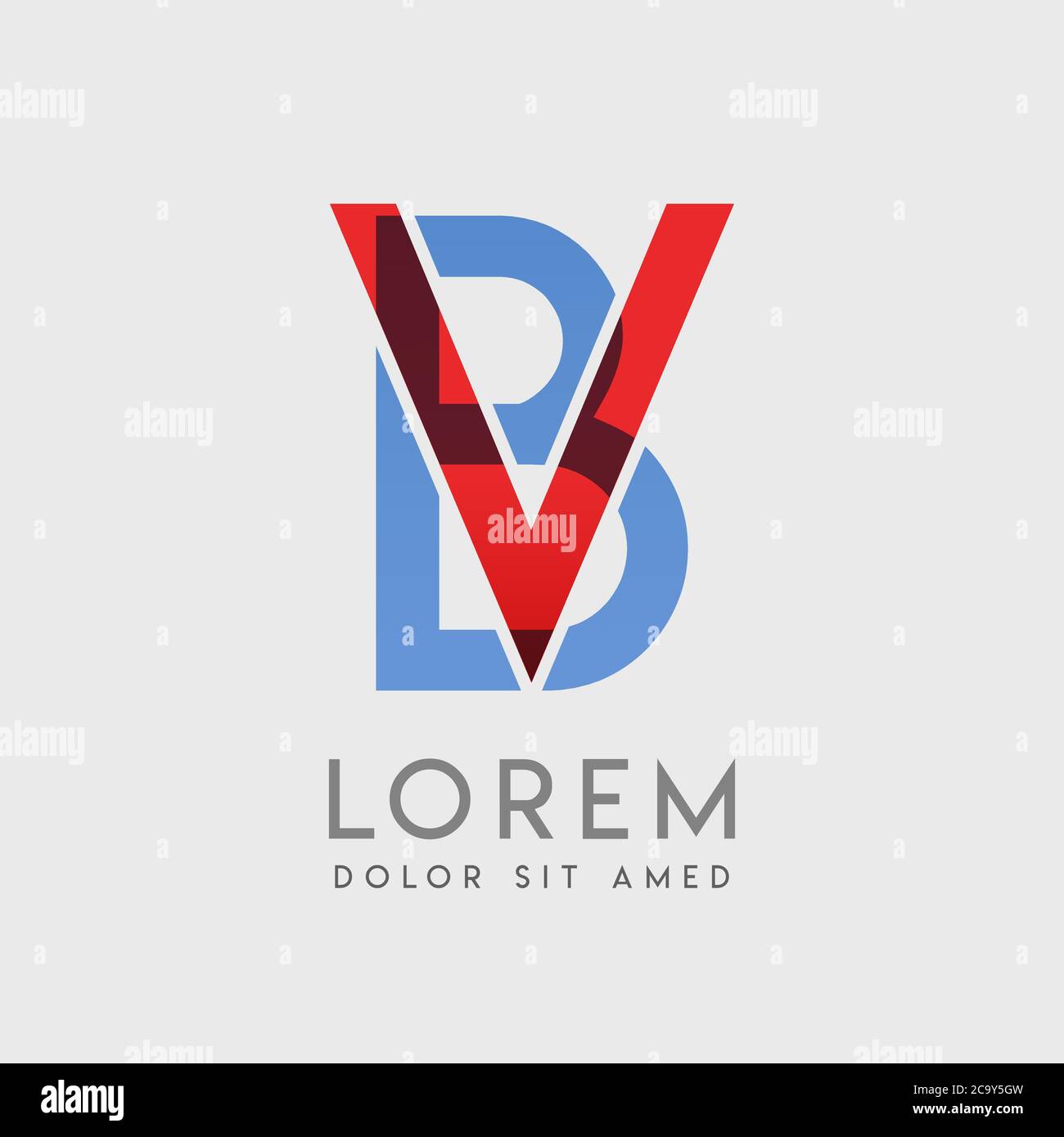 VB logo letters with blue and red gradation Stock Vector Image & Art ...