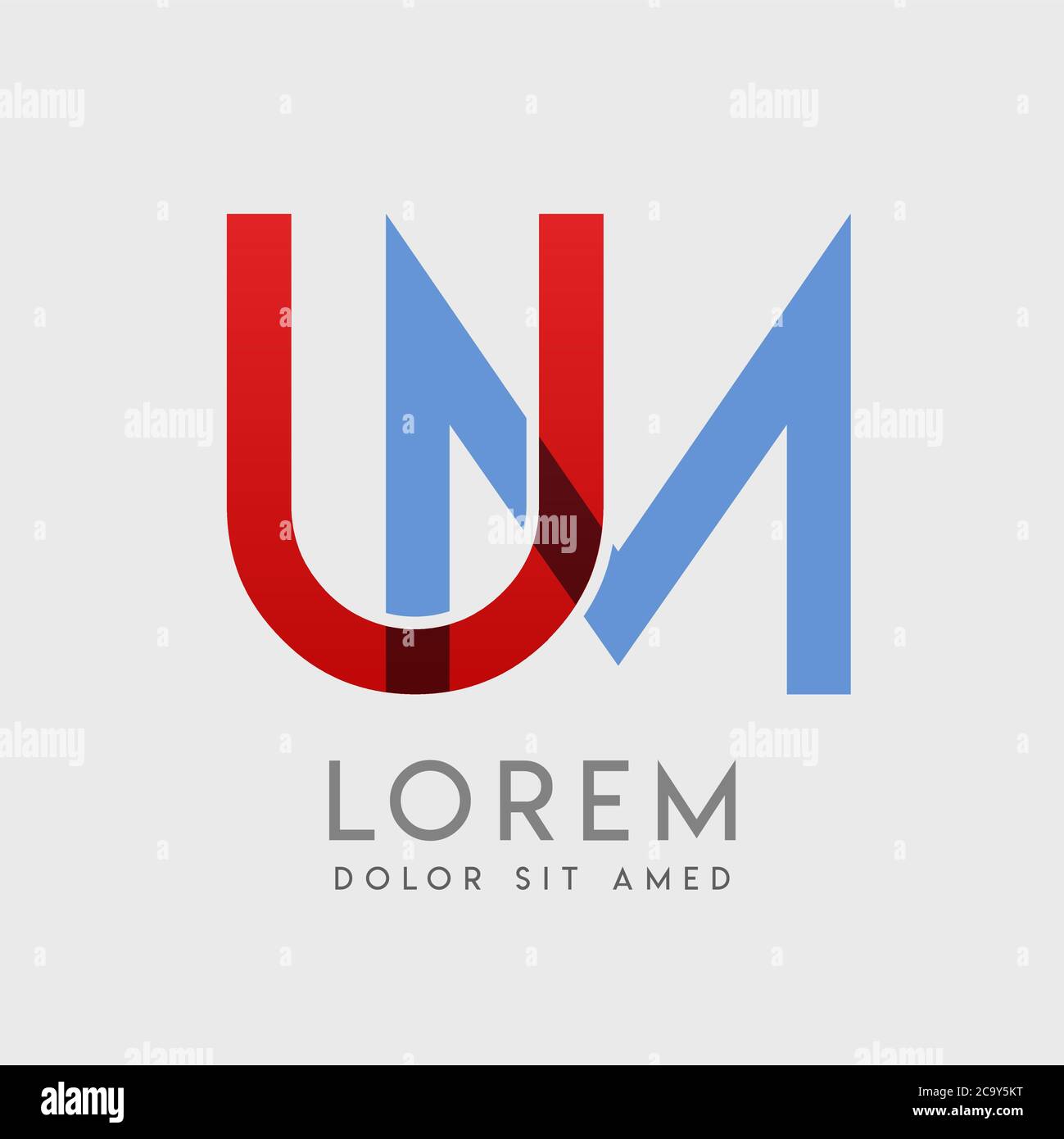 UM logo letters with blue and red gradation Stock Vector Image & Art ...