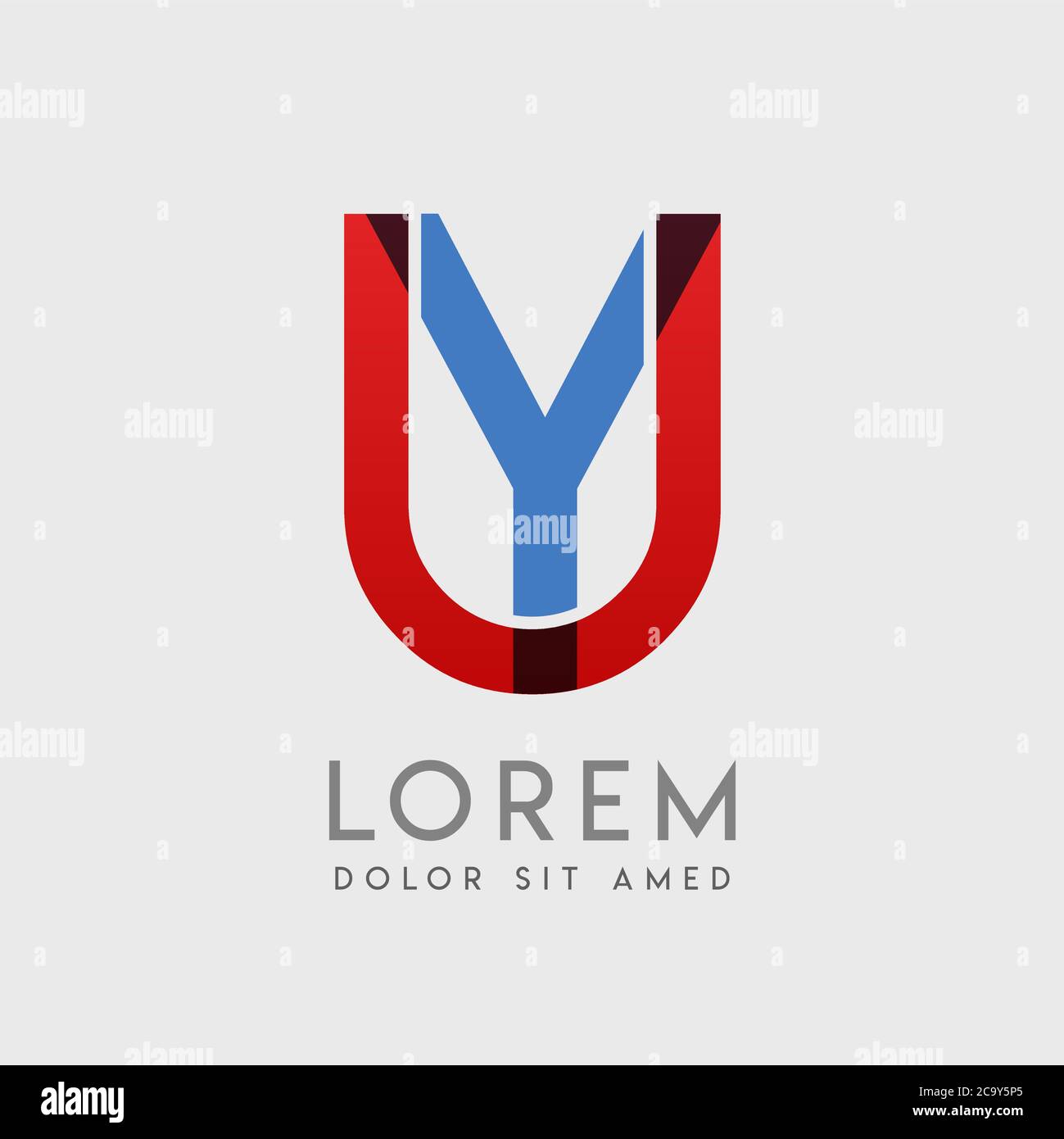 UY logo letters with blue and red gradation Stock Vector Image & Art ...