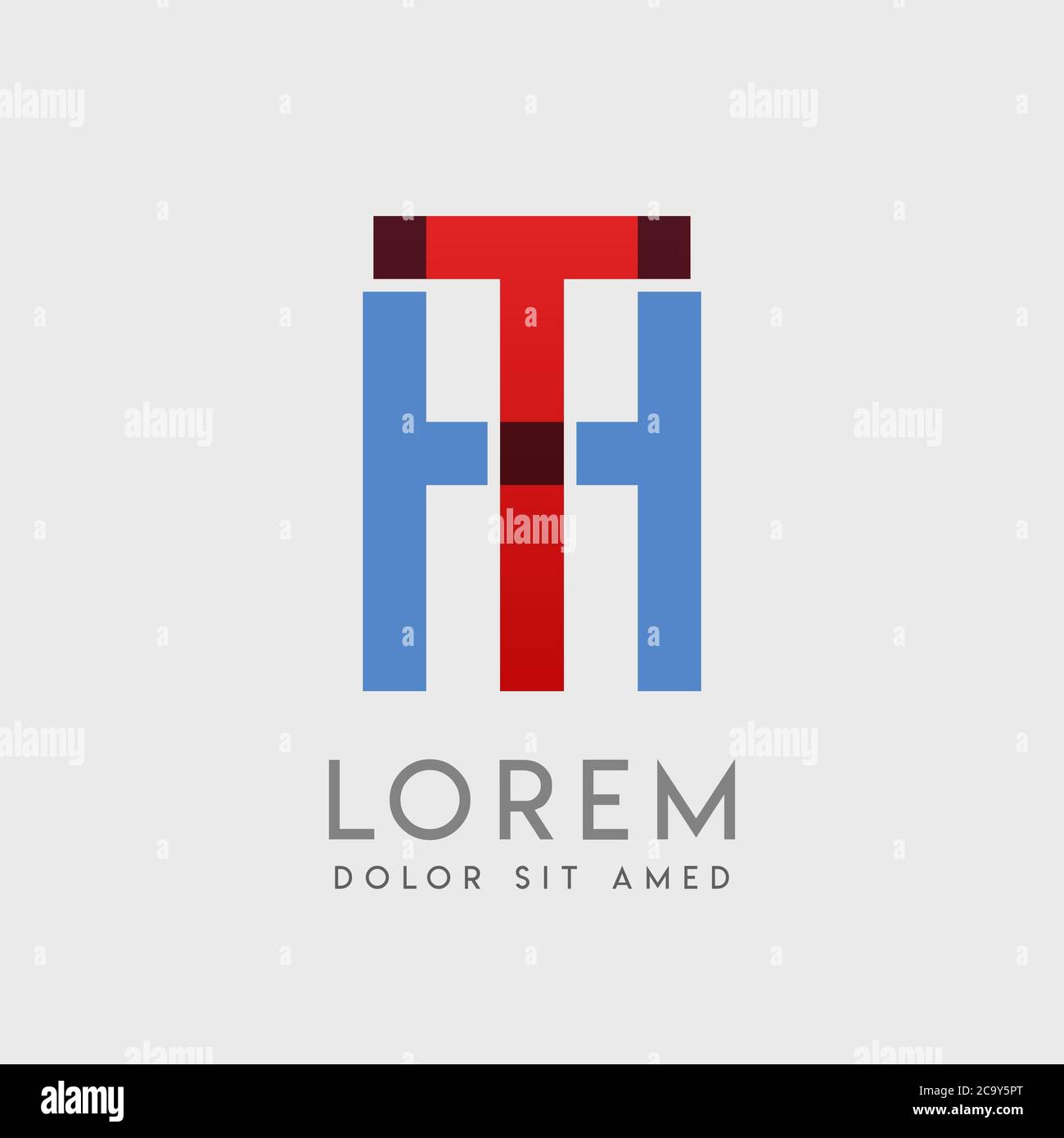 TH logo letters with blue and red gradation Stock Vector Image & Art ...