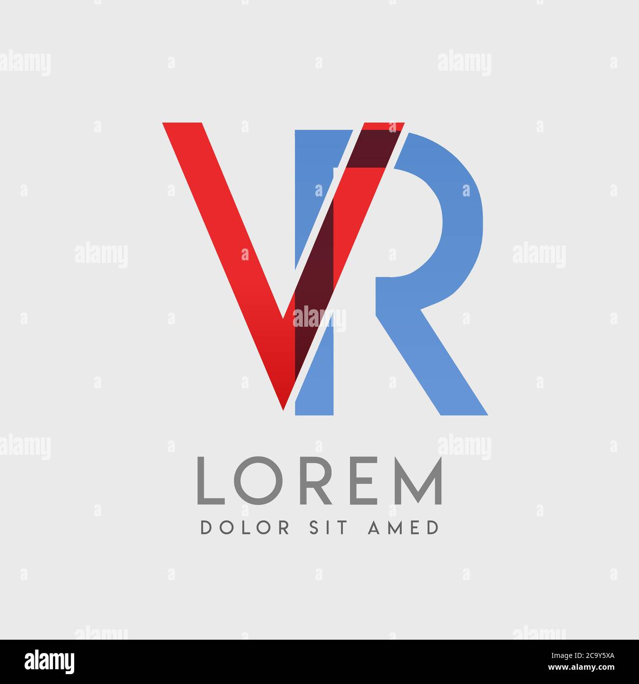 VR logo letters with blue and red gradation Stock Vector Image & Art ...