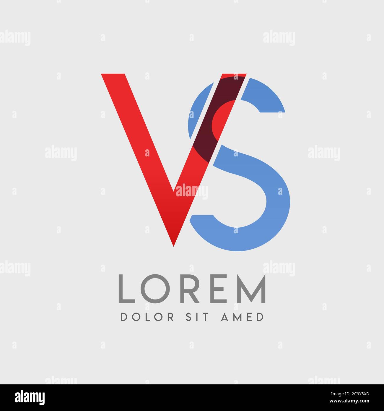 VS logo letters with blue and red gradation Stock Vector Image & Art ...