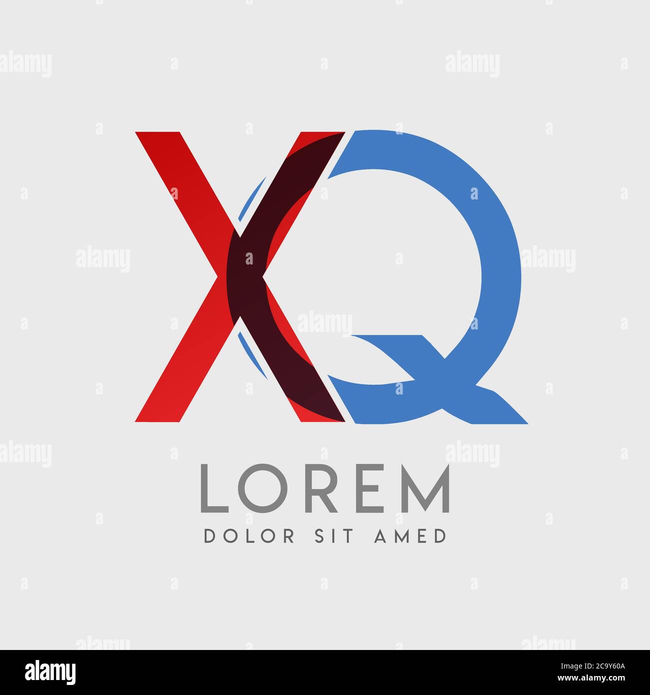 XQ logo letters with blue and red gradation Stock Vector Image & Art ...