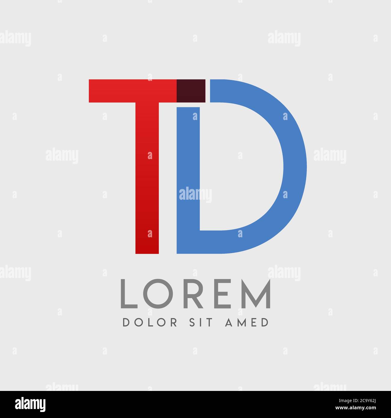 TD logo letters with blue and red gradation Stock Vector Image & Art ...