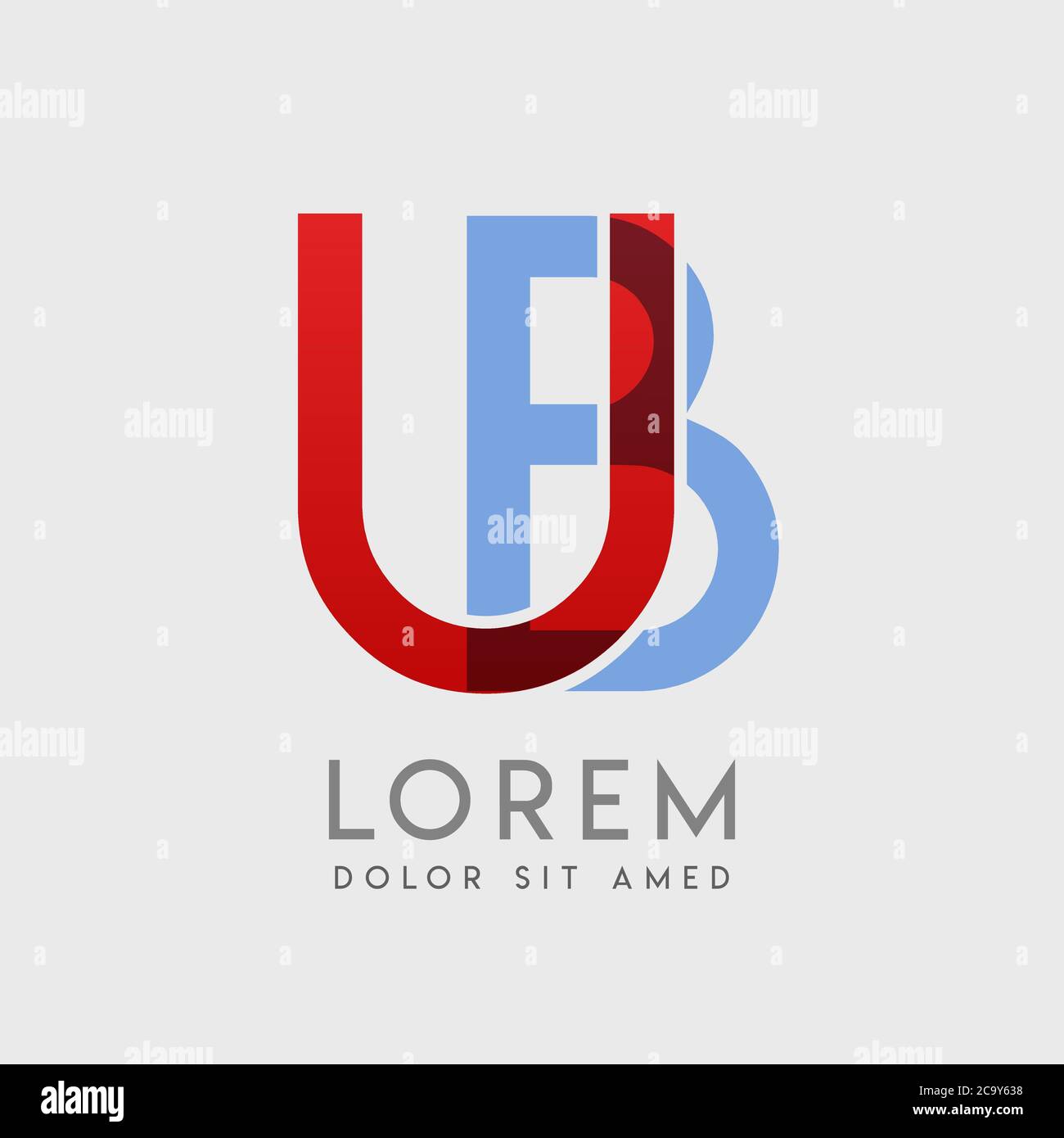 UB logo letters with blue and red gradation Stock Vector Image & Art ...