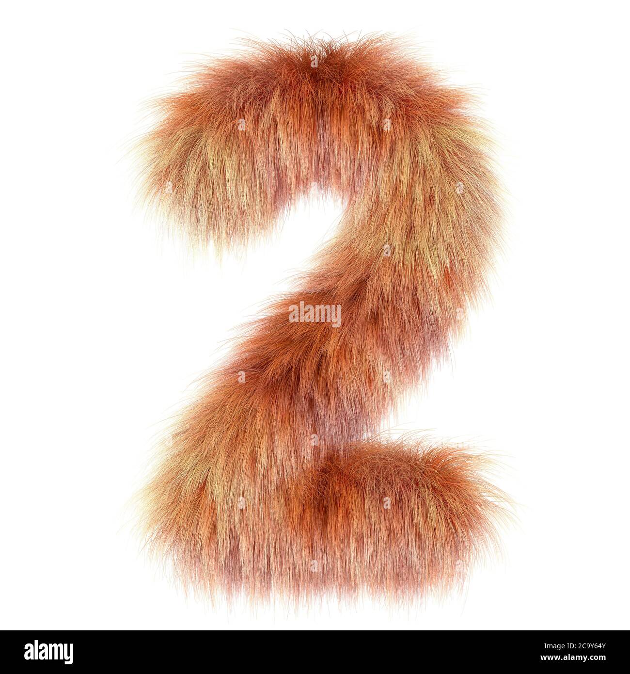 3d Fox creative cartoon funny fur number 2 Stock Photo - Alamy