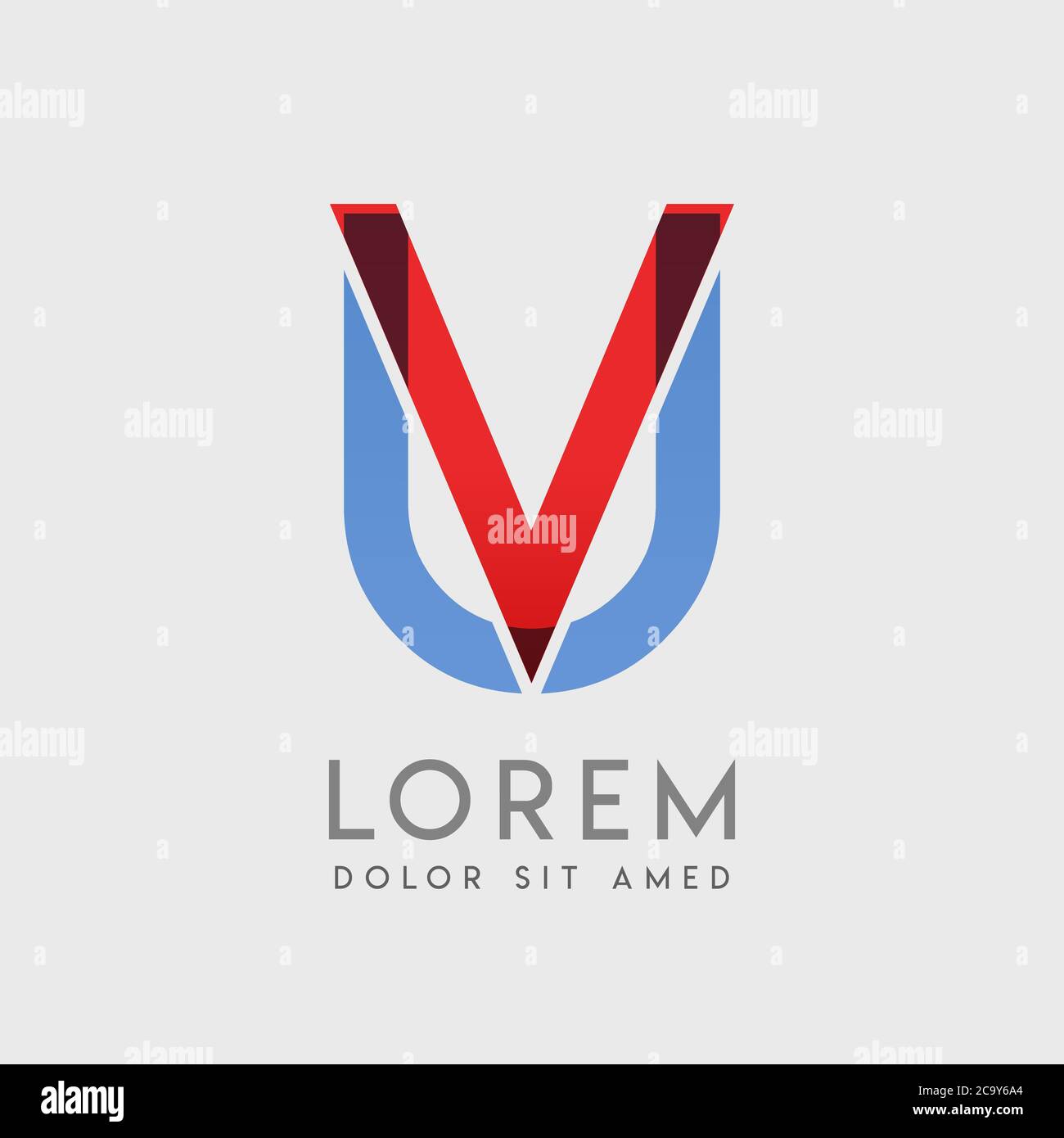 VU logo letters with blue and red gradation Stock Vector Image & Art ...