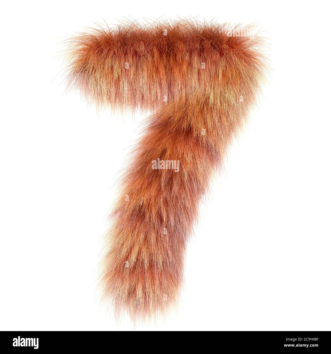 3d Fox creative cartoon funny fur number 7 Stock Photo - Alamy
