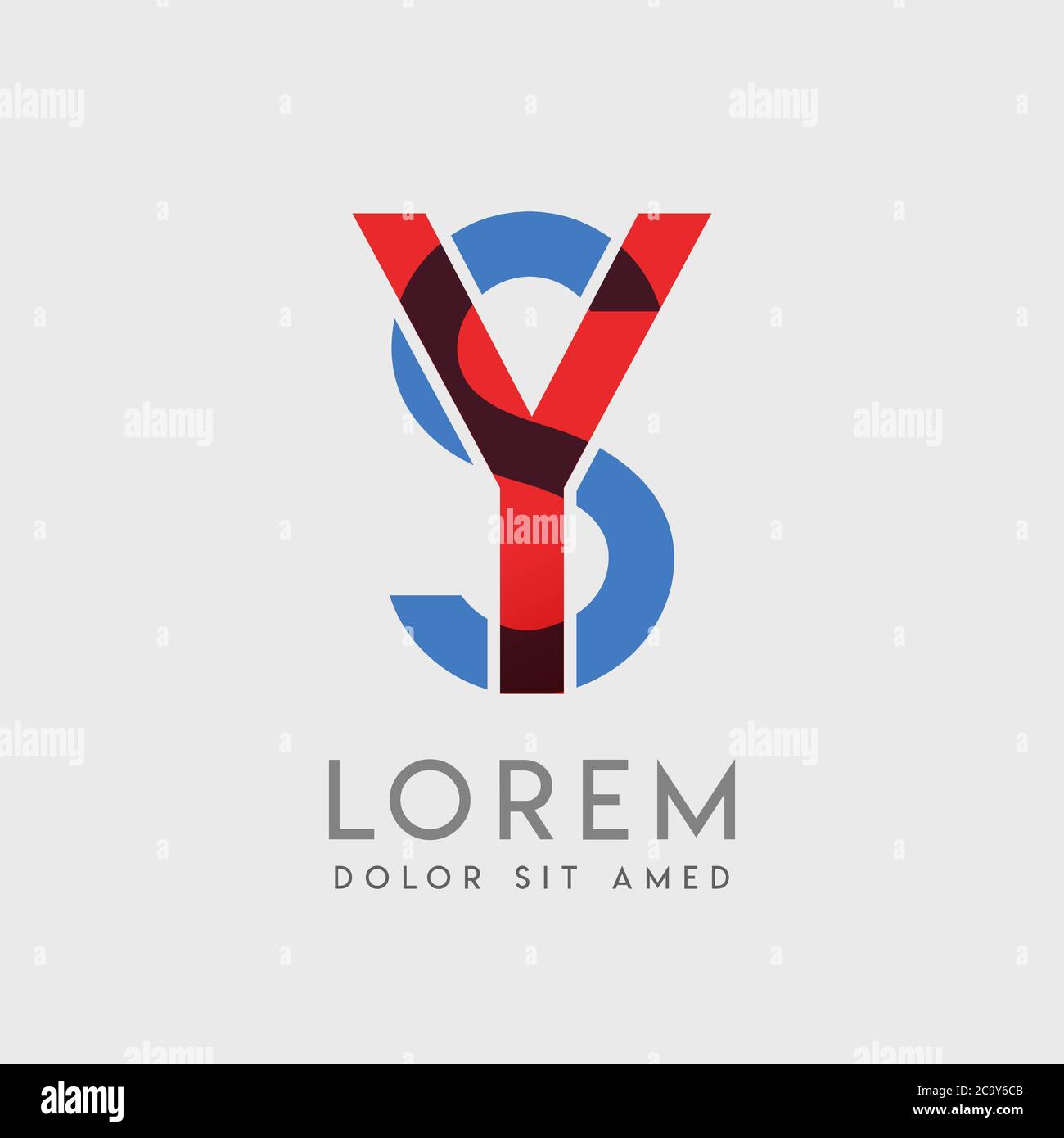 YS logo letters with blue and red gradation Stock Vector Image & Art ...