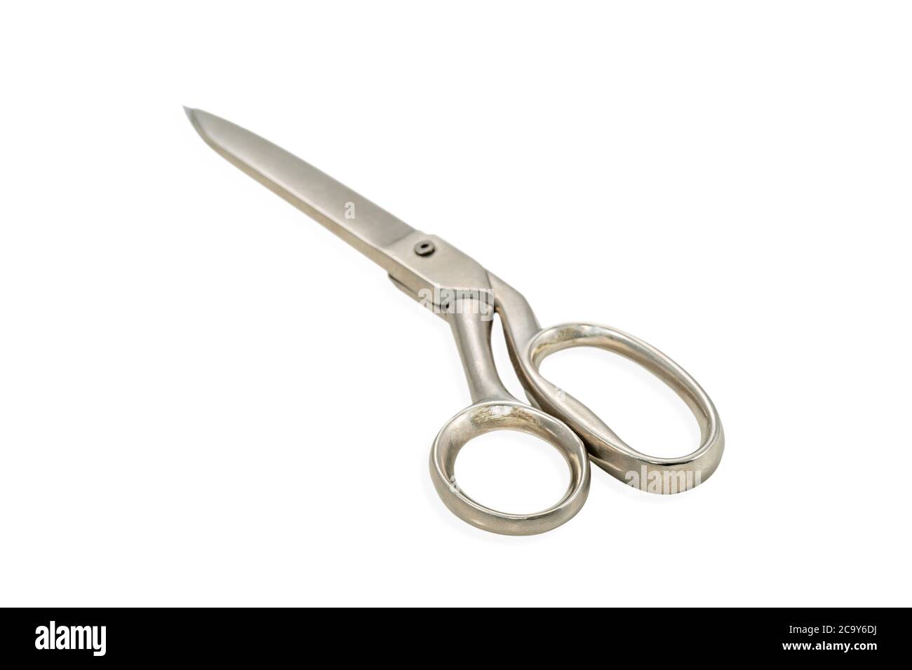 old sewing scissors for textiles isolated on white background Stock ...