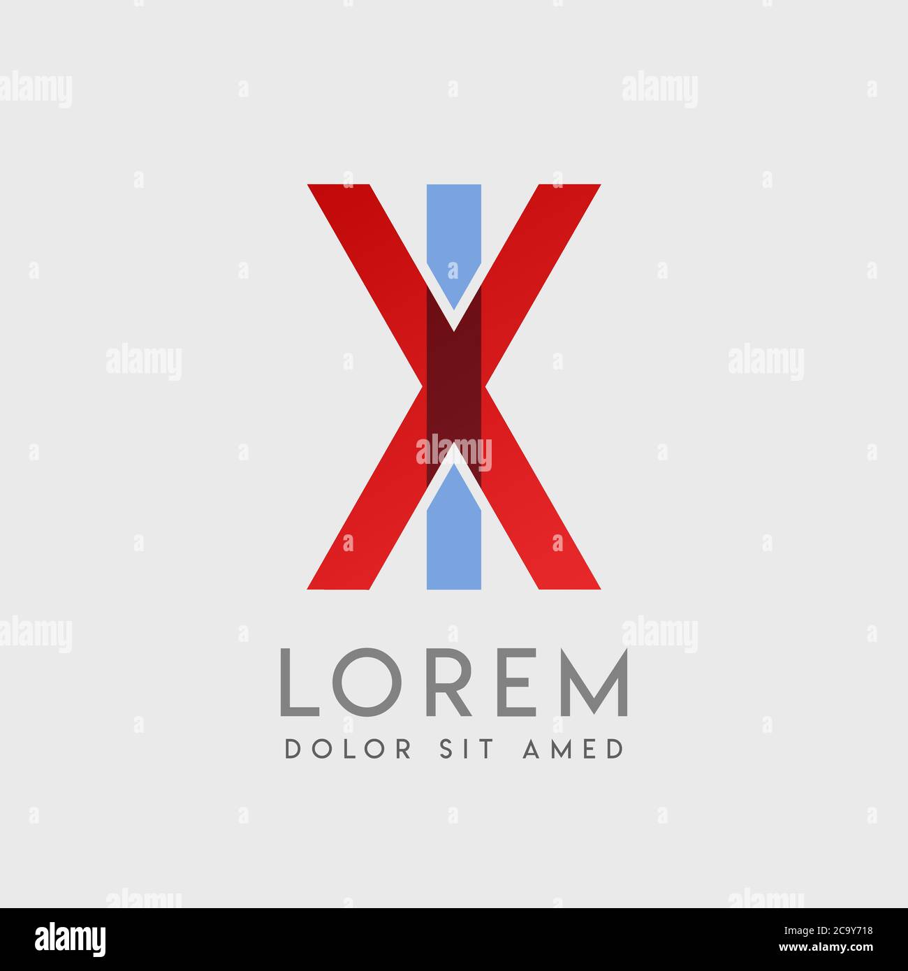 XI logo letters with blue and red gradation Stock Vector Image & Art ...