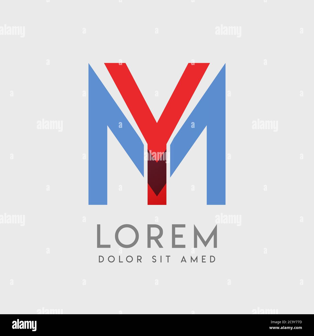 YM logo letters with blue and red gradation Stock Vector Image & Art ...