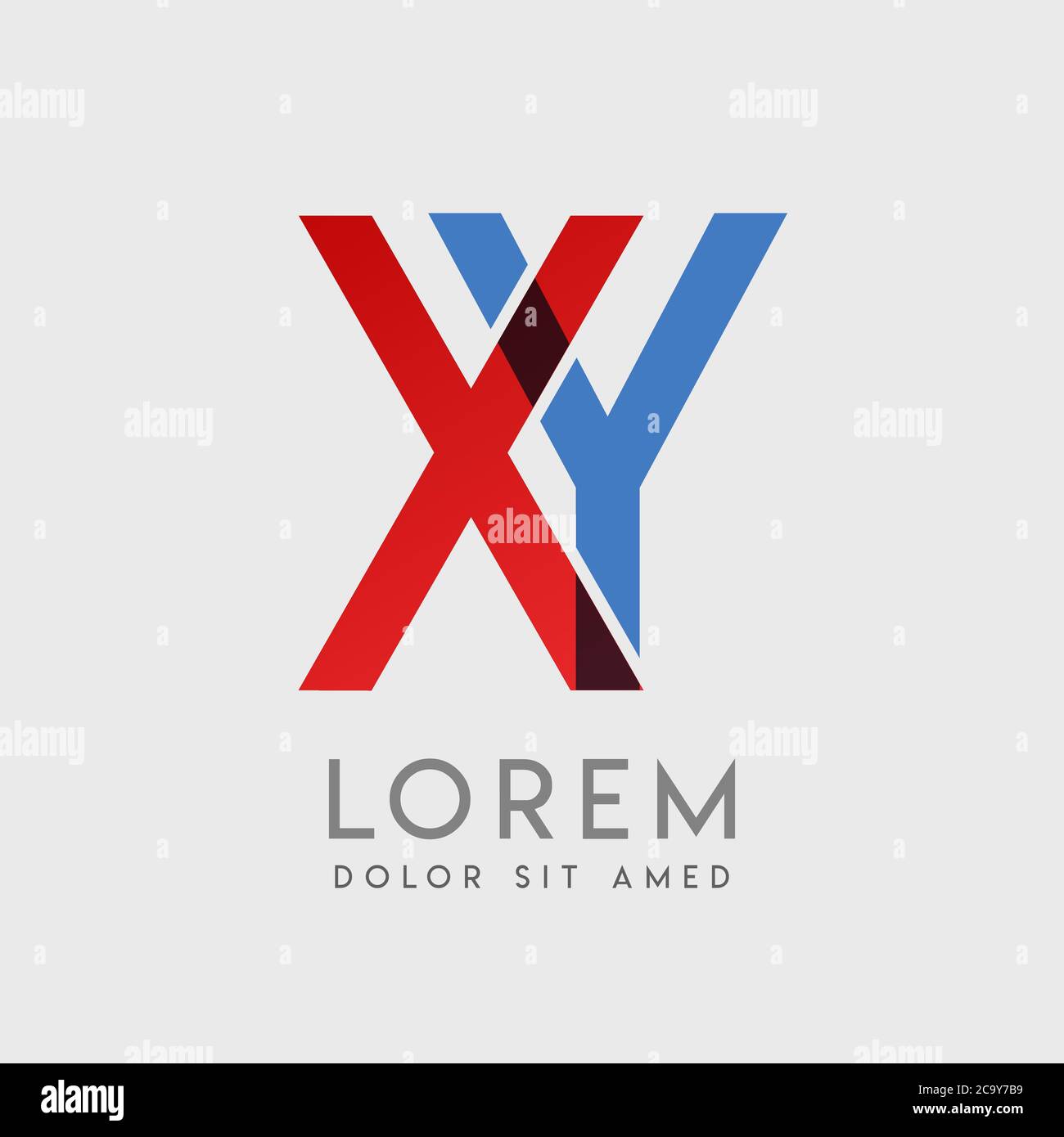 XY logo letters with blue and red gradation Stock Vector Image & Art ...