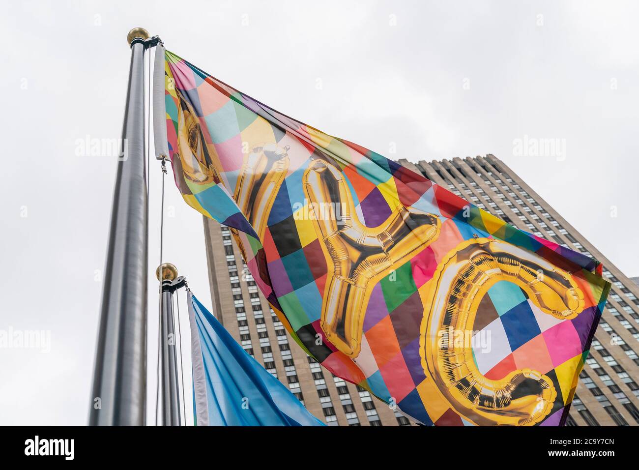 New York, United States. 02nd Aug, 2020. View of flag designed by Jeff ...